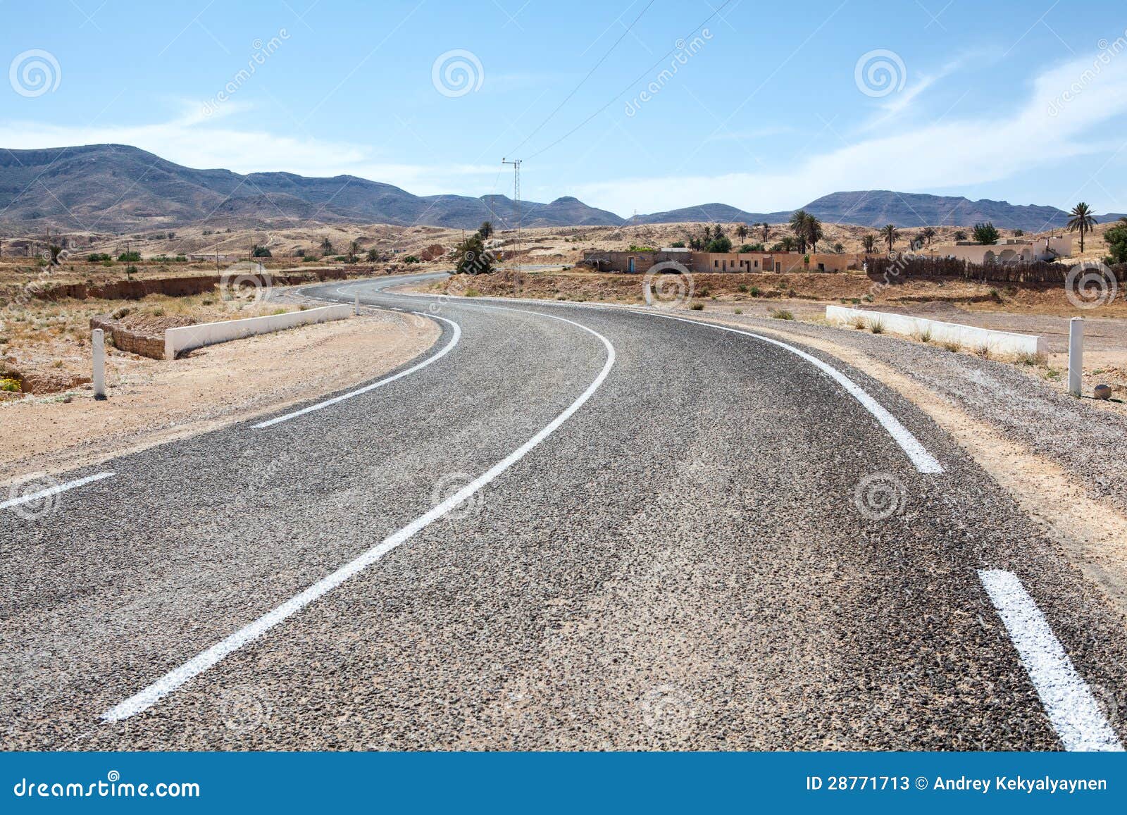 Asphalt Way in Mountain Terrain Stock Image - Image of horizon ...
