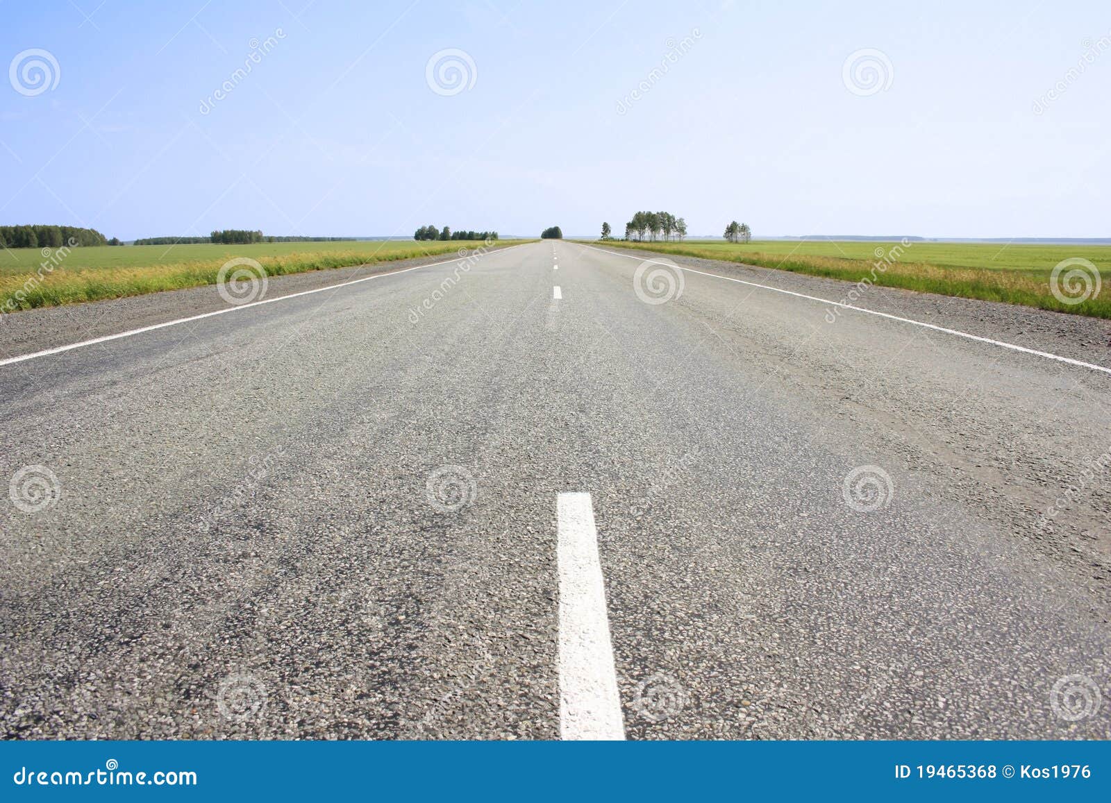 Asphalted Road with a Dividing Strip Stock Photo - Image of asphalt ...