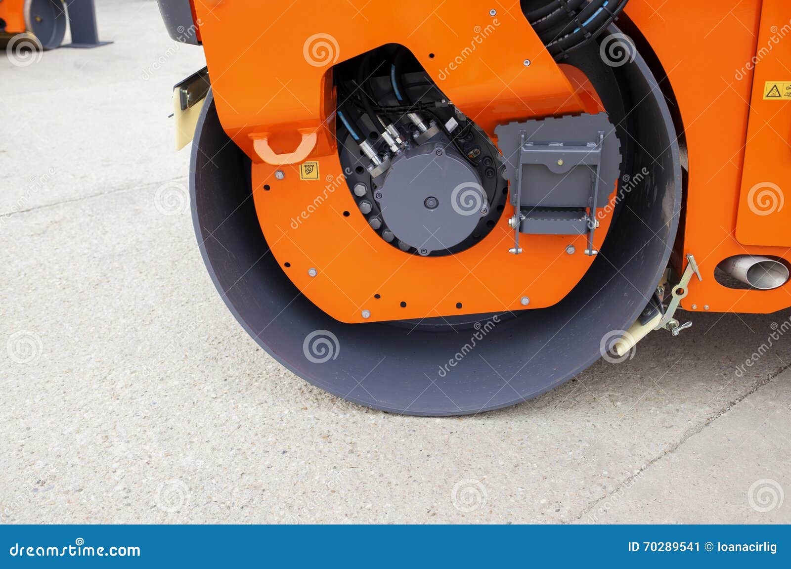 Asphalting Machine Detail- Steamroller Mechanism Stock Image - Image of ...