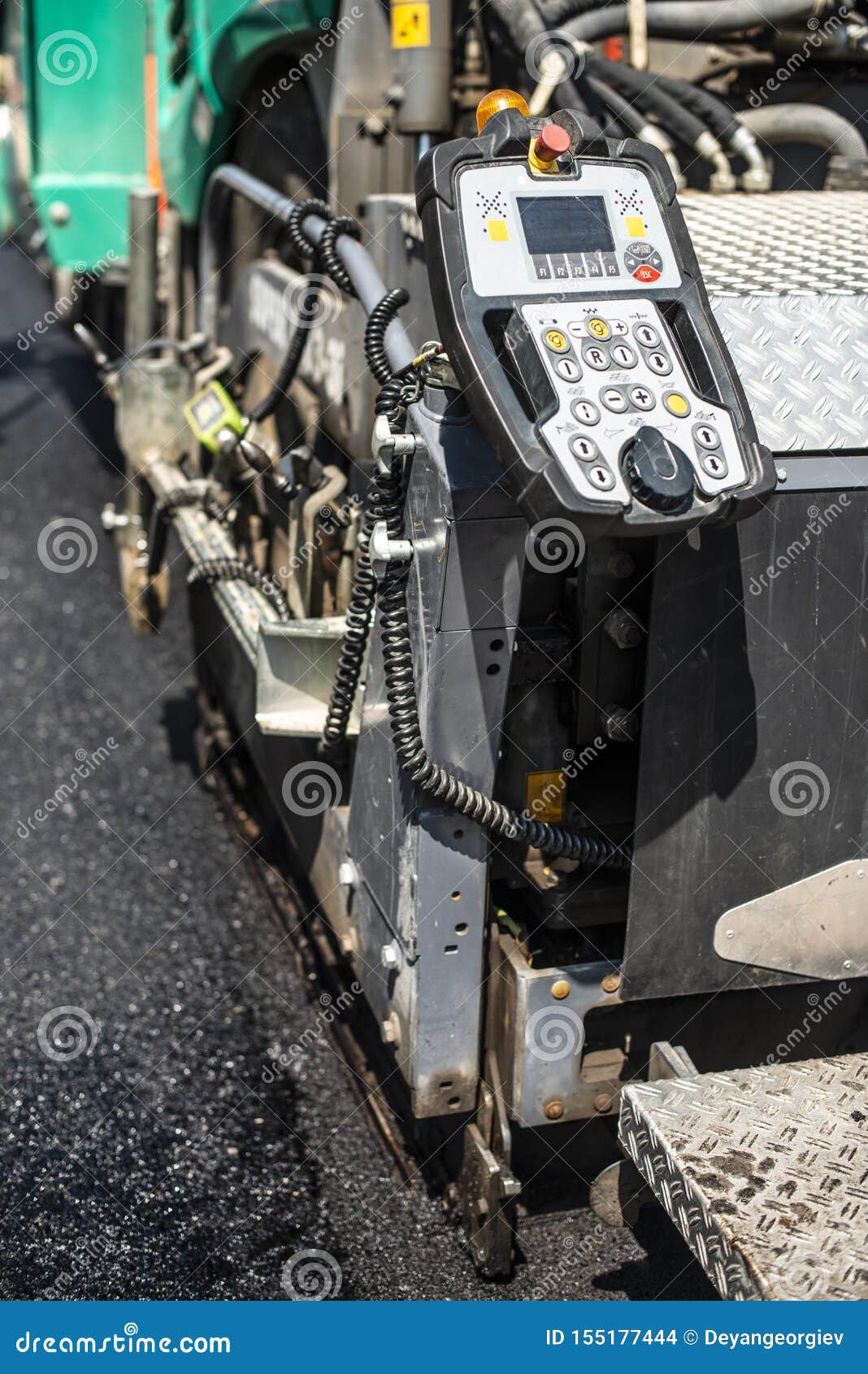 Asphalting Machine on the Road Stock Photo - Image of transportation ...