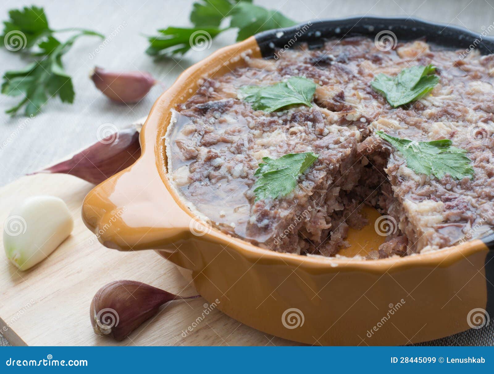 Aspic from meat stock image. Image of food, gourmet, white - 28445099