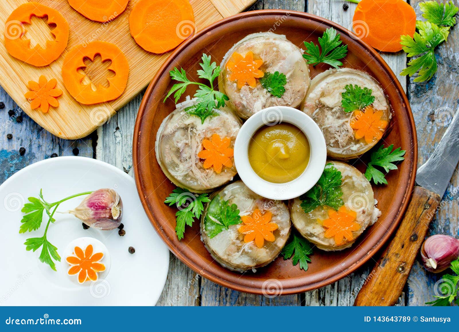 Meat Jelly Or Brawn On Plate Royalty-Free Stock Photo | CartoonDealer ...