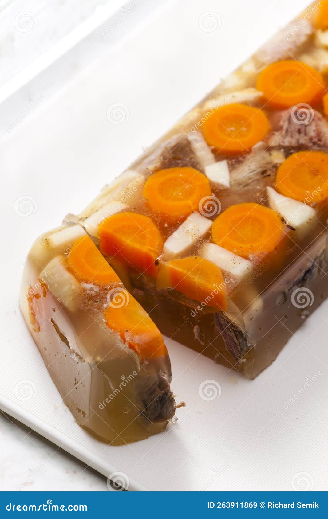 Aspic with Meat and Vegetables Stock Image - Image of gelatine, jellied ...
