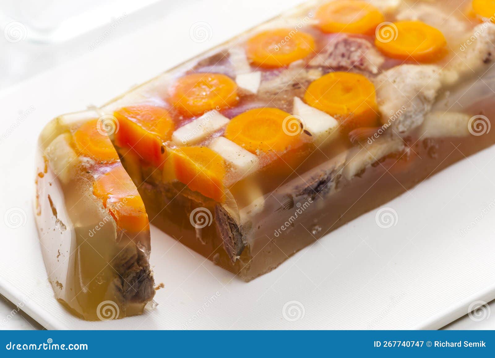 Aspic with Meat and Vegetables Stock Image - Image of carrot, dish ...