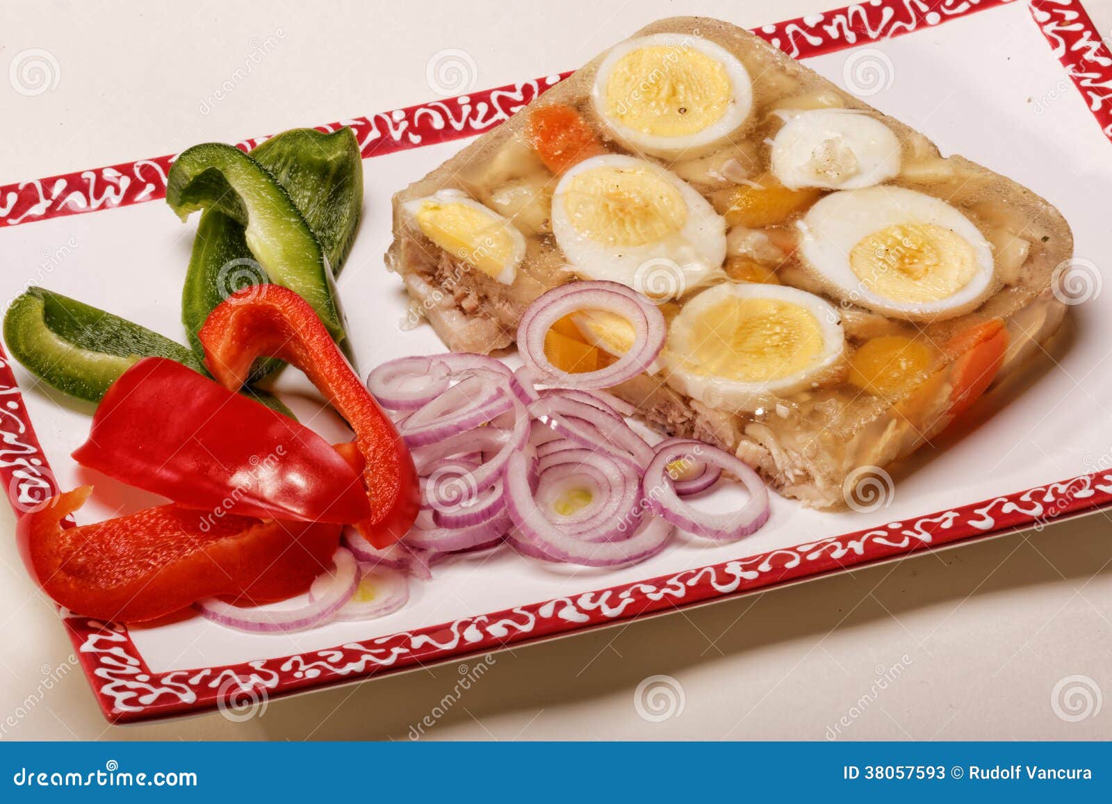 Aspic on plate stock image. Image of cooking, chicken - 38057593