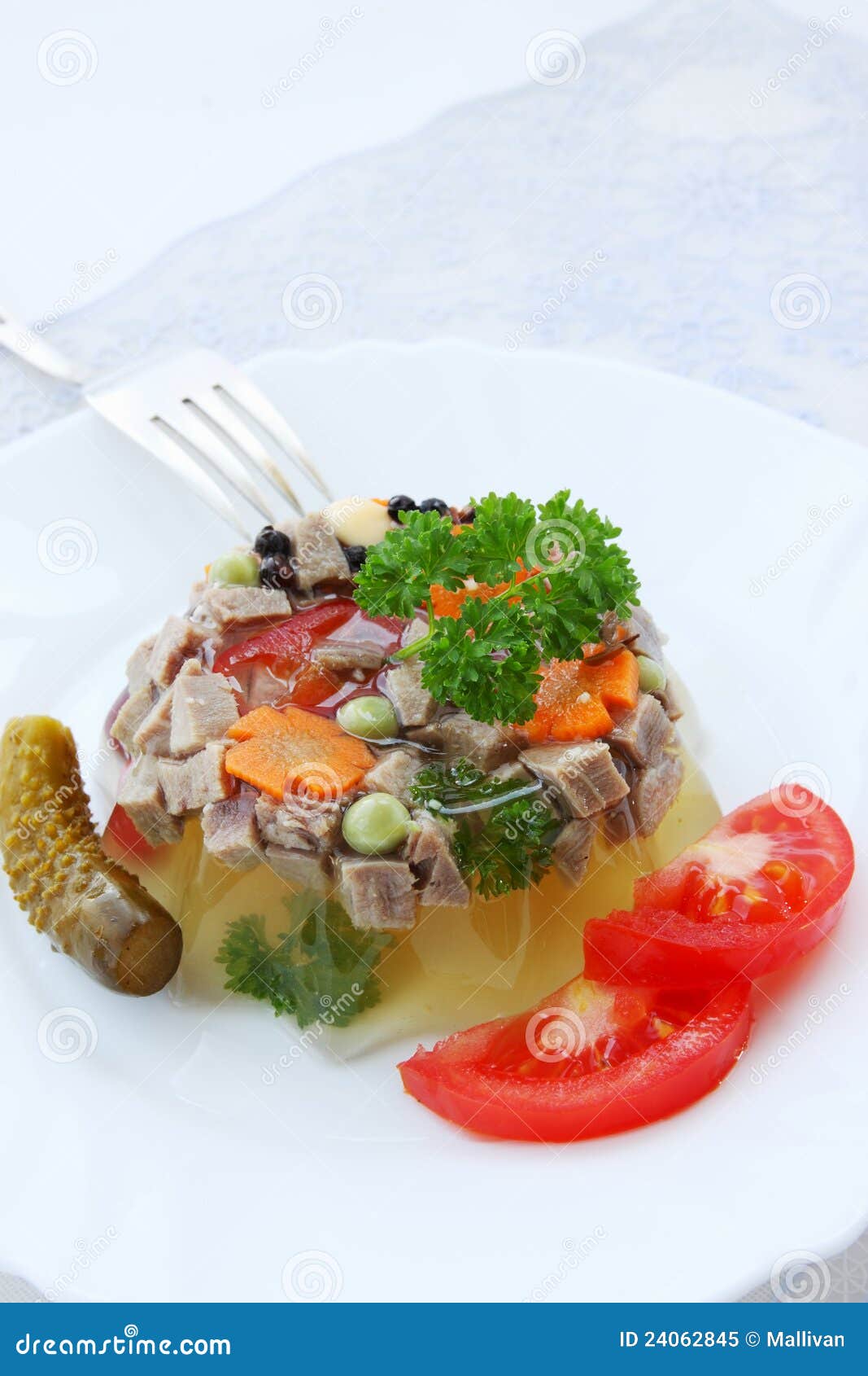 Aspic and vegetables stock image. Image of gourmet, cooking - 24062845