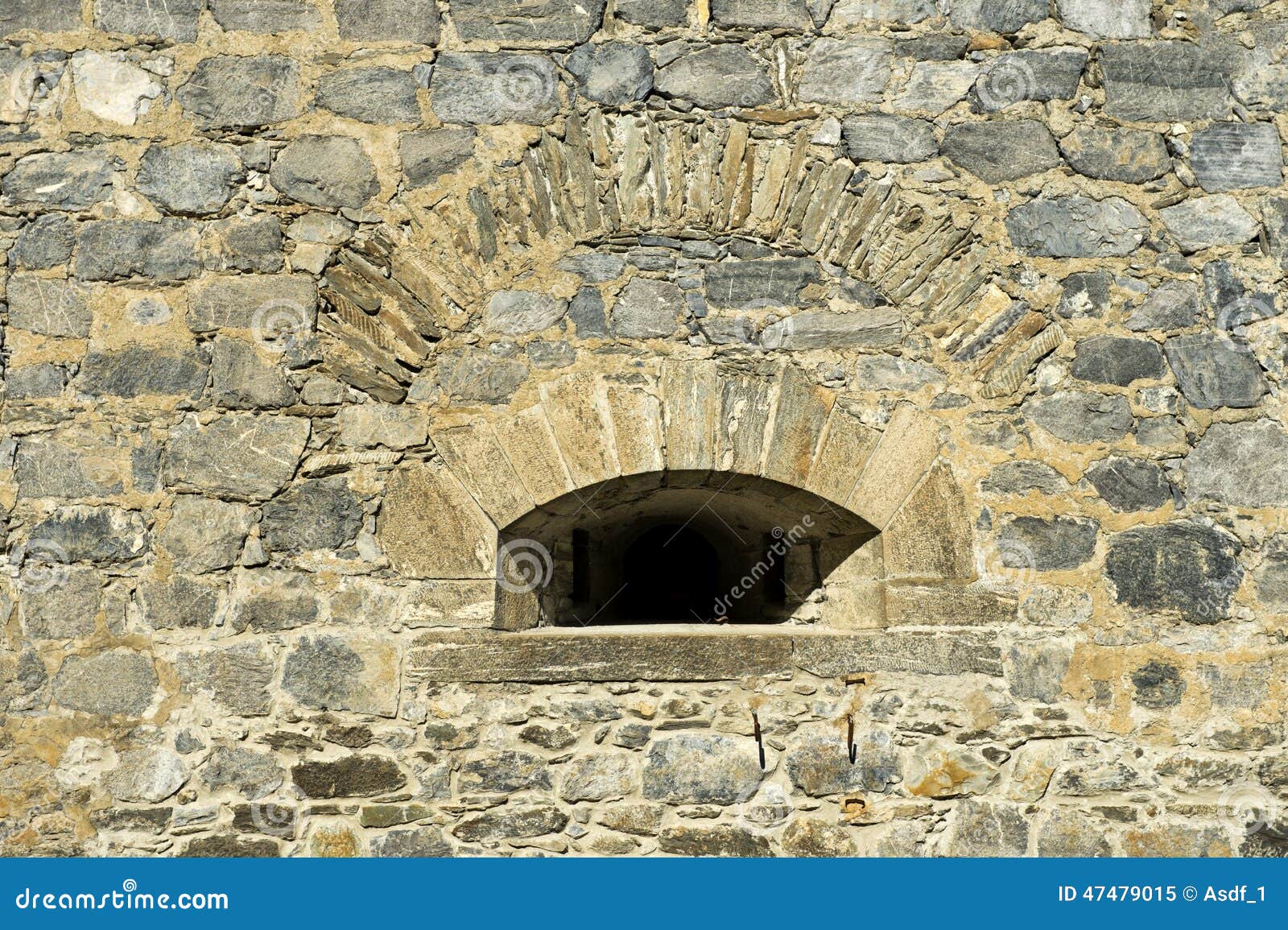 Aspillera En La Pared Una Fortaleza Imagen de archivo - Imagen de ...