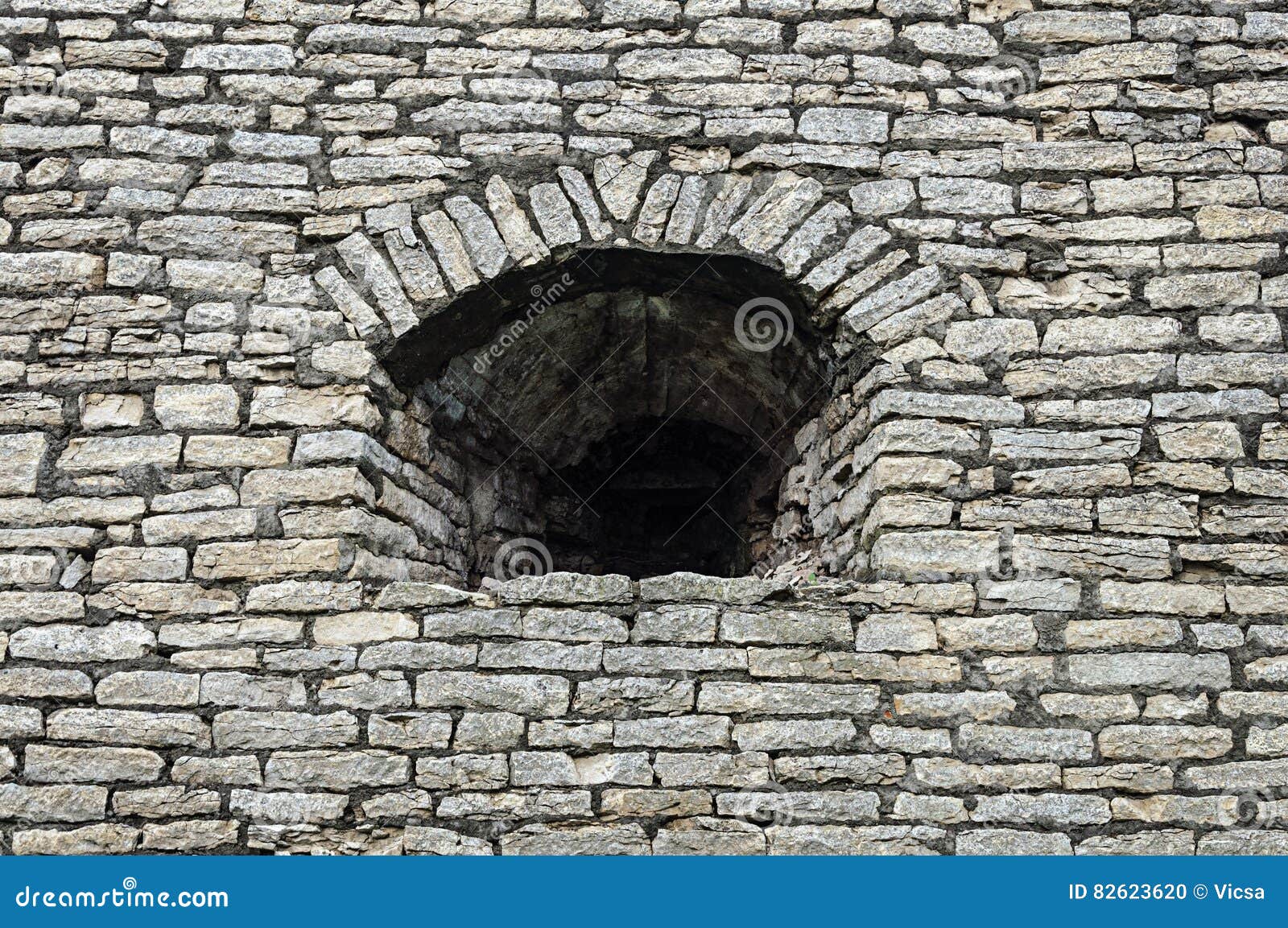 Aspillera En Pared De Piedra Vieja Foto de archivo - Imagen de contexto ...