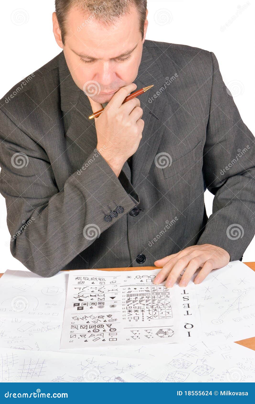 Aspirant with IQ test stock photo. Image of business - 18555624
