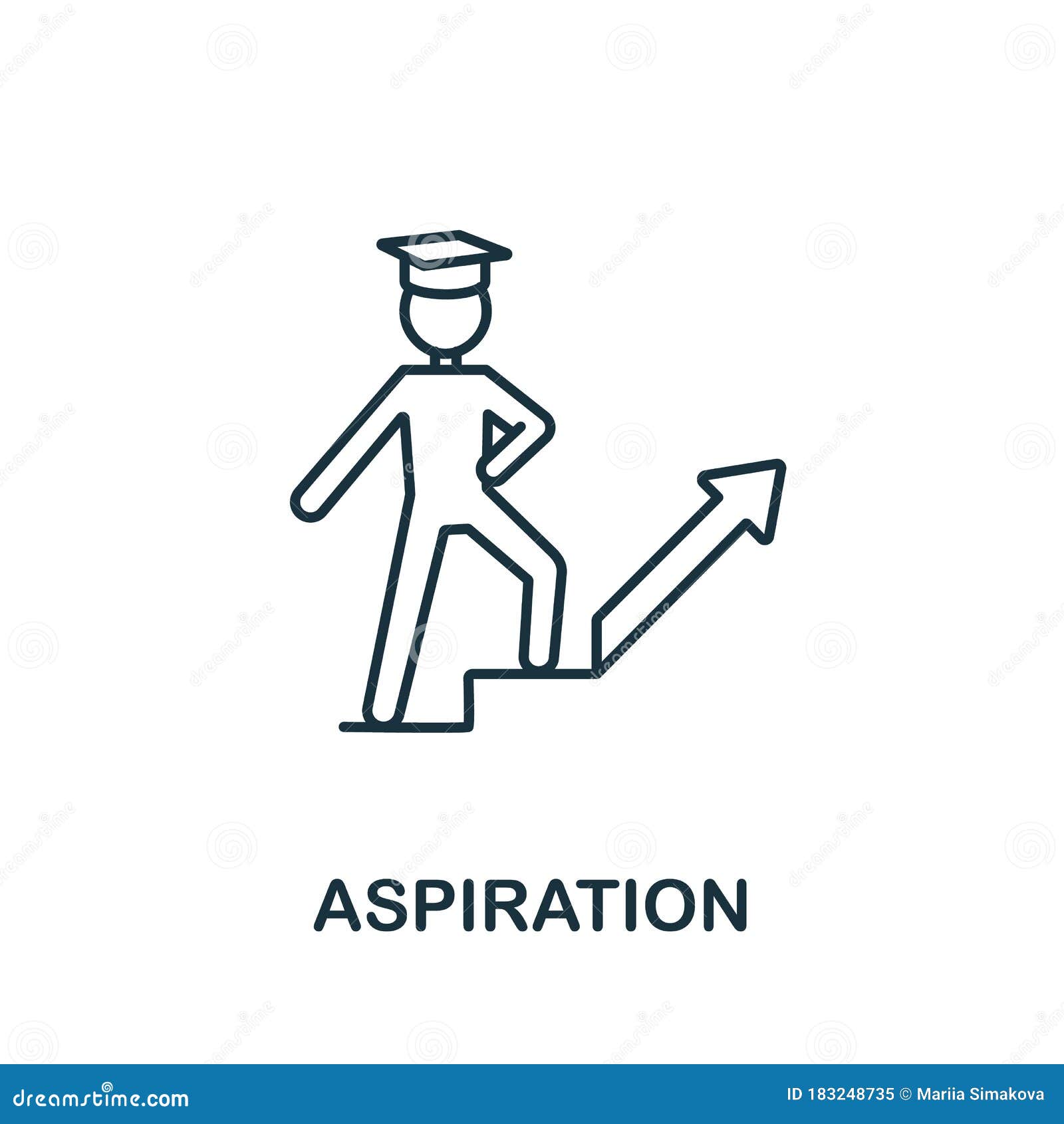 Aspiration Icon from Education Collection. Simple Line Aspiration Icon ...