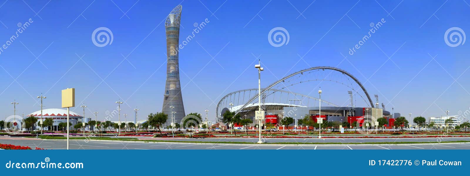 Aspire complex in Doha stock photo. Image of panoramic - 17422776