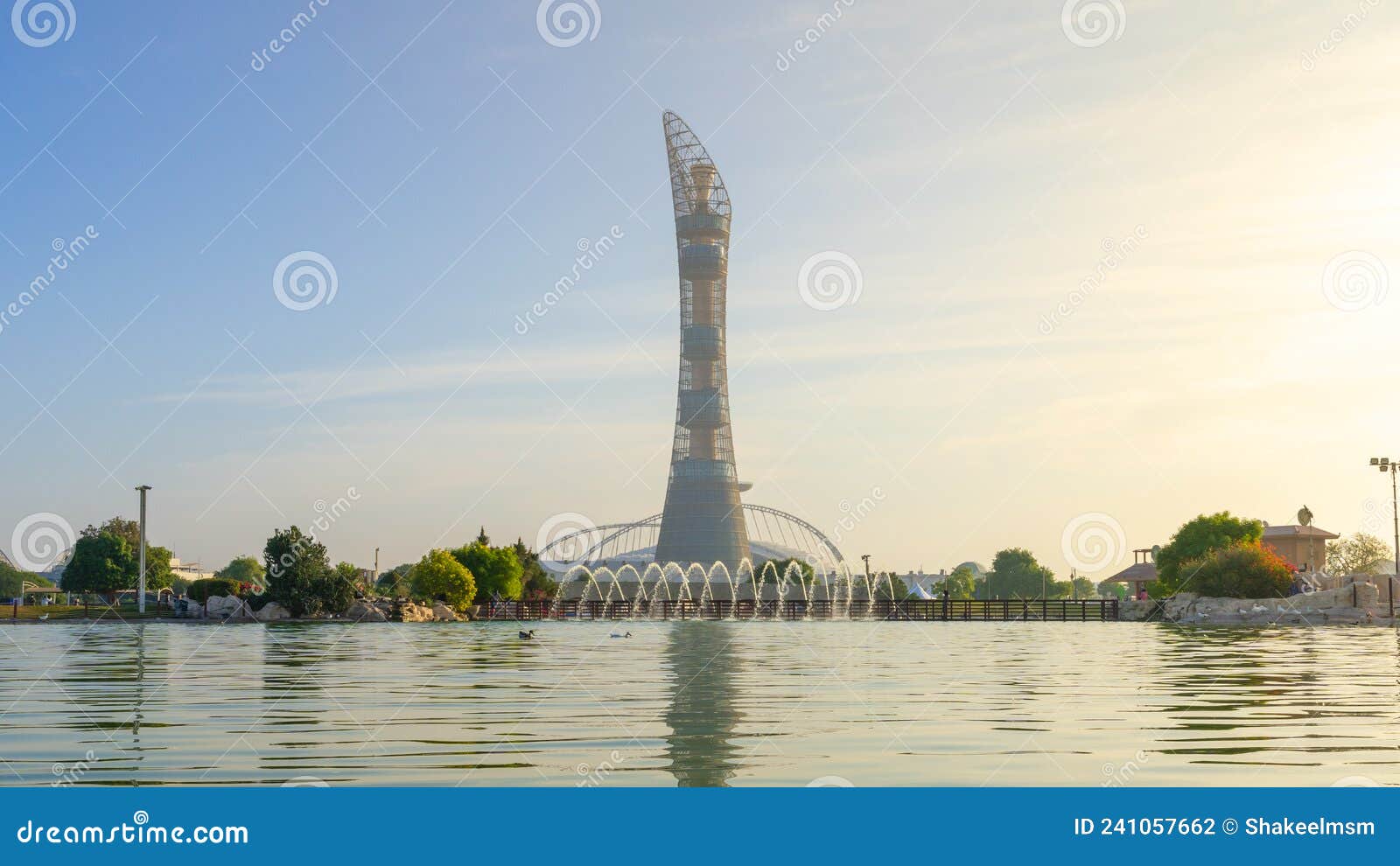 Aspire Park during the Morning Editorial Photography - Image of jogging ...