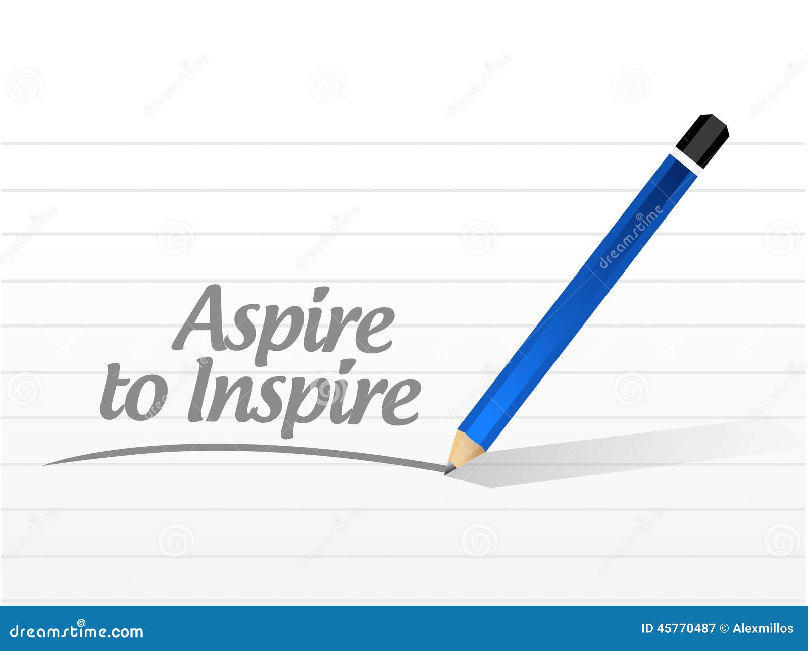 Aspire To Inspire Message Illustration Stock Illustration ...