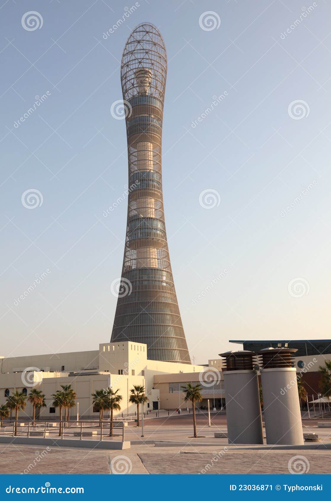 The Aspire Tower in Doha stock image. Image of middle - 23036871