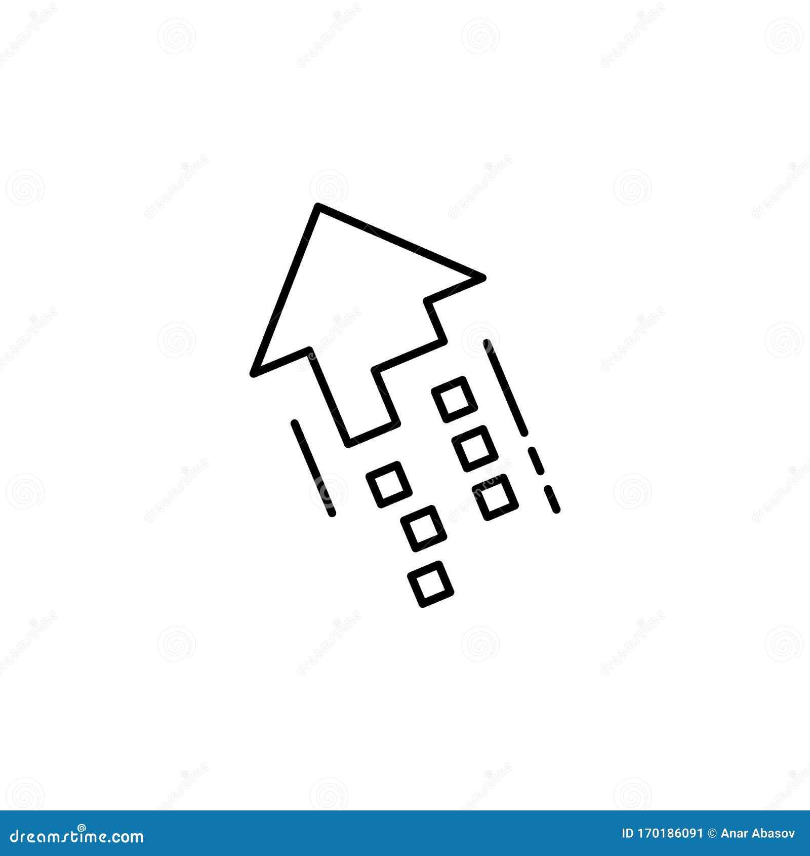 Aspiring Arrow Icon. Element of Speed for Mobile Concept and Web Apps ...