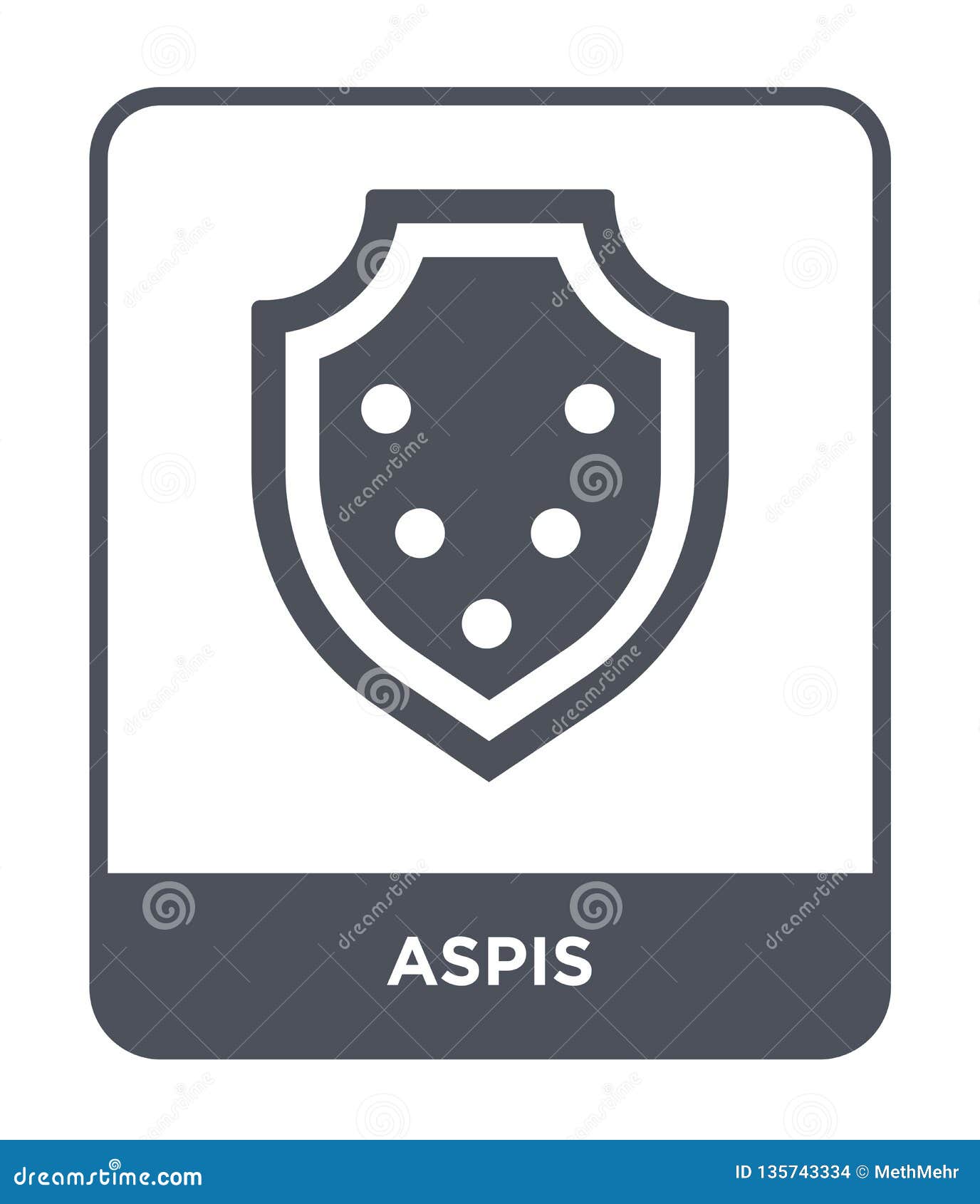Aspis Vector Icon Isolated On Transparent Background, Linear Asp ...