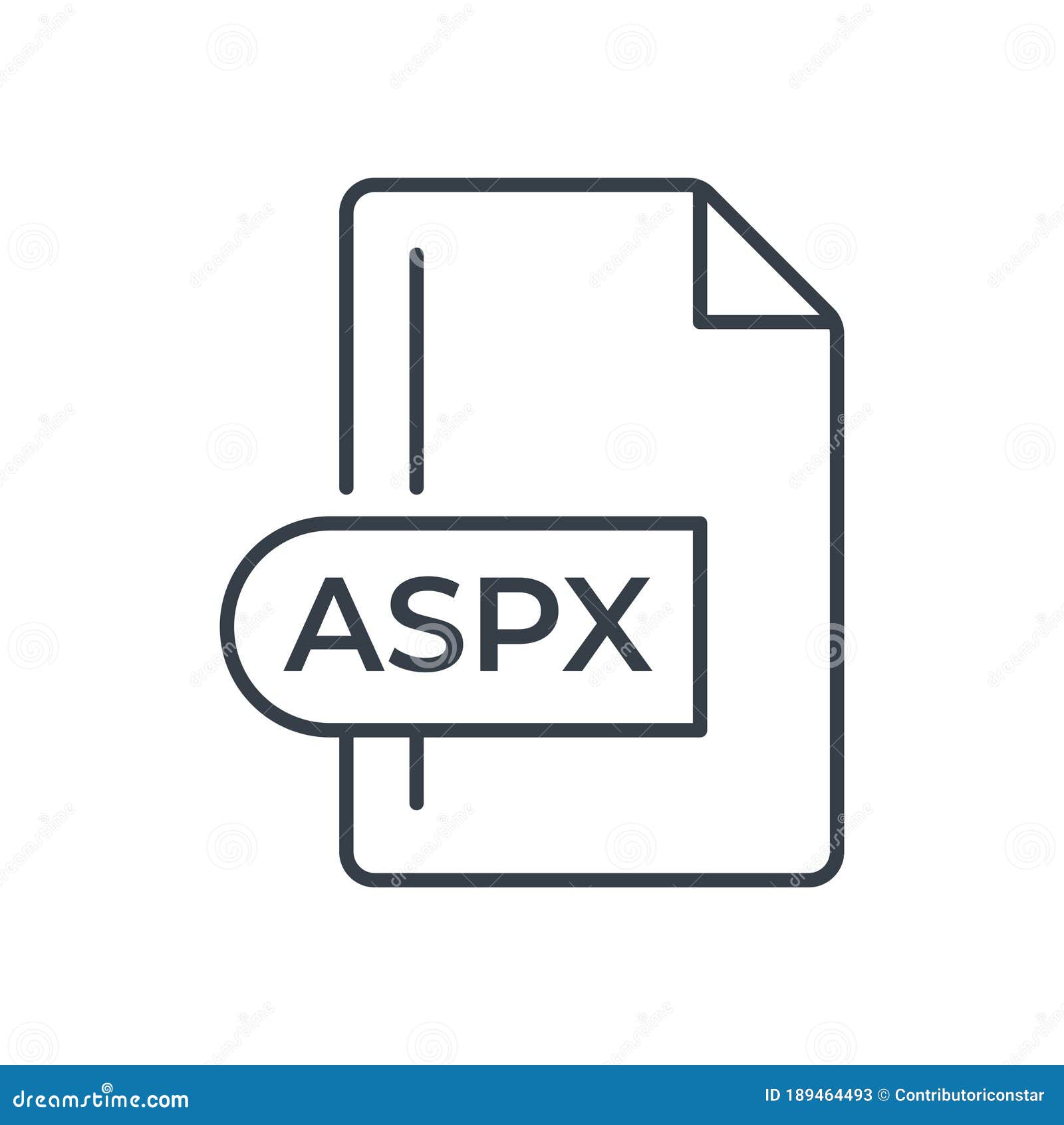 ASPX File Format Icon. ASPX Extension Line Icon Stock Vector ...
