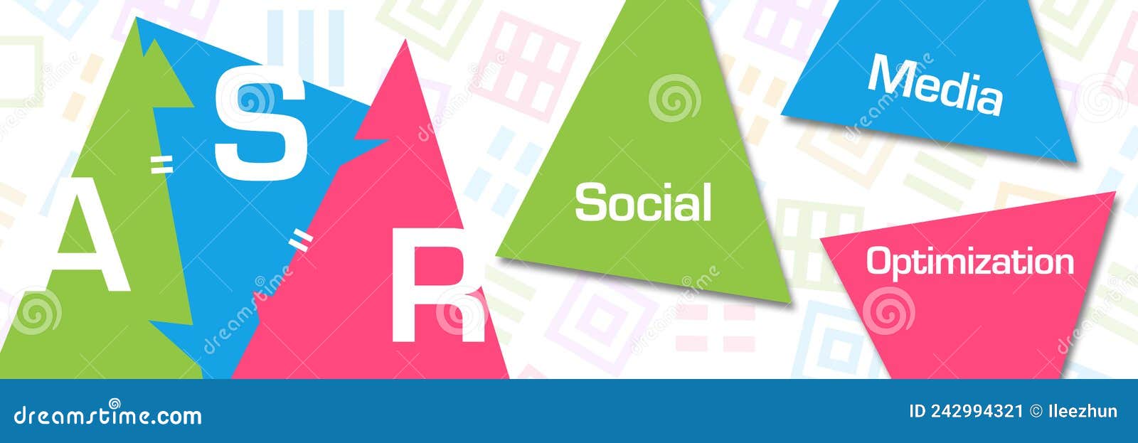 ASR - Automatic Speech Recognition Blue Squares Vertical Stock ...