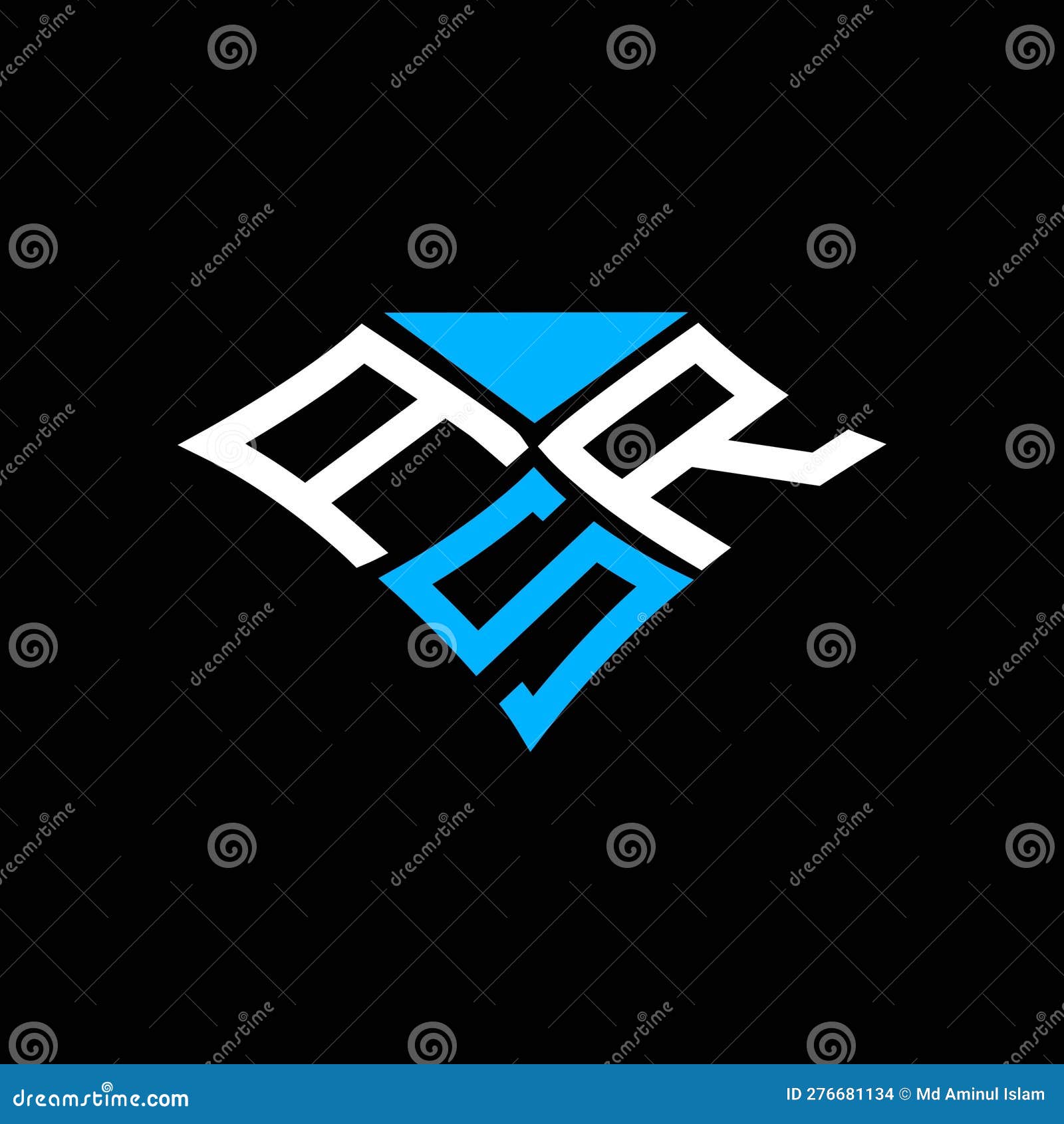 ASR Letter Logo Creative Design with Vector Graphic, Stock Vector ...