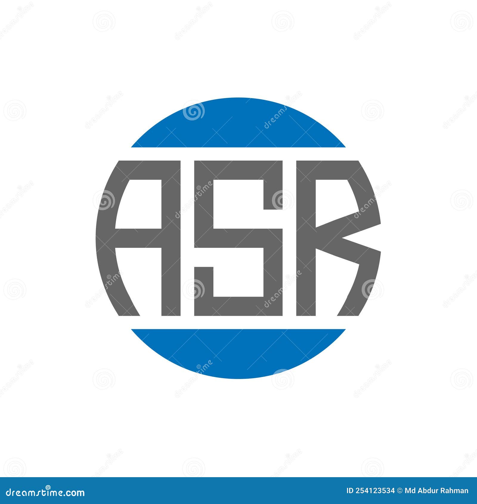 ASR Letter Logo Design on White Background. ASR Creative Initials ...