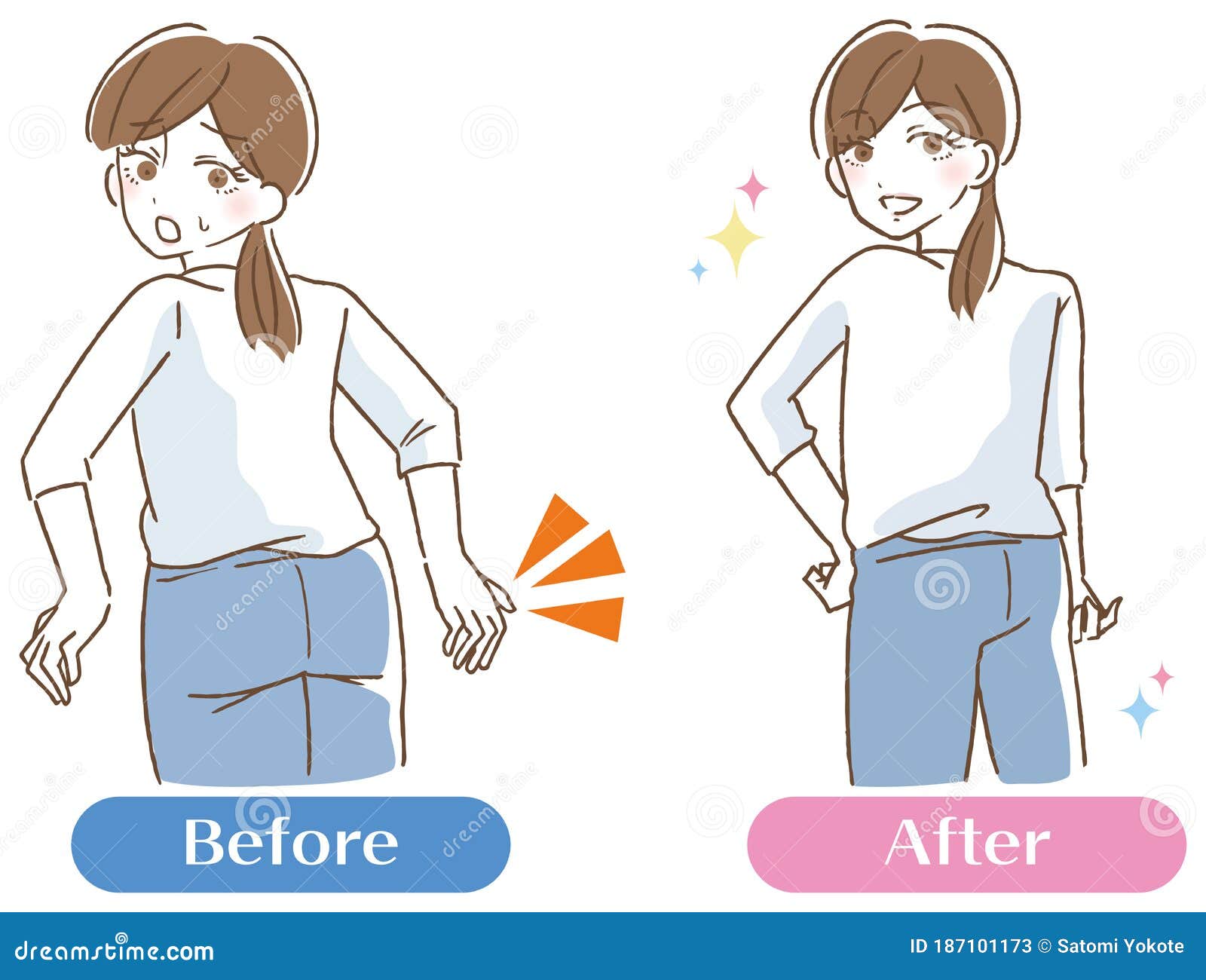 Sagging Illustration Diet Vector Set Stock Vector - Illustration of ...