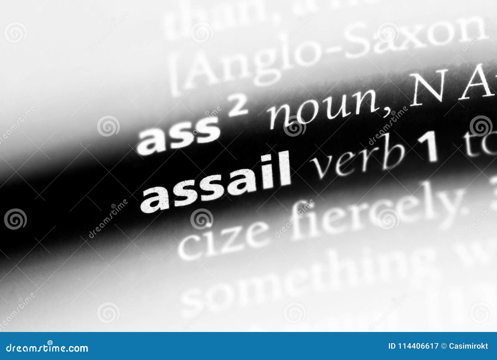Assail stock image. Image of text, dictionary, book - 114406617