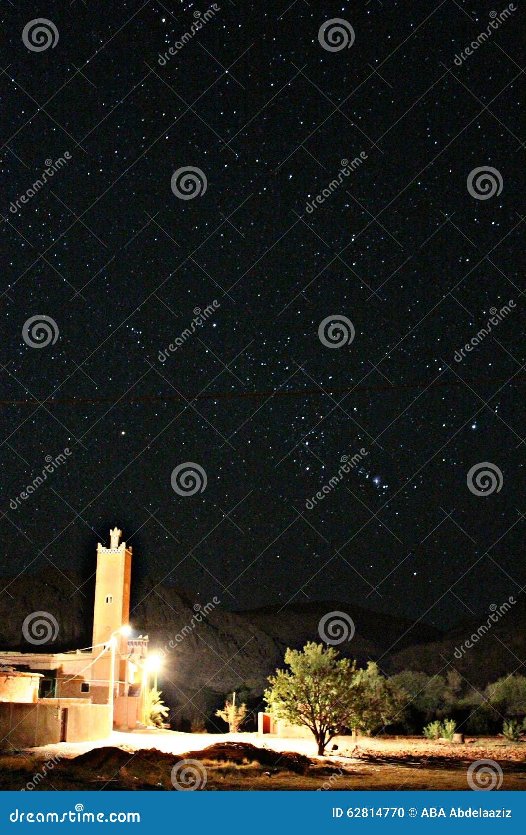 Assaka stock photo. Image of moroccan, village, starry - 62814770
