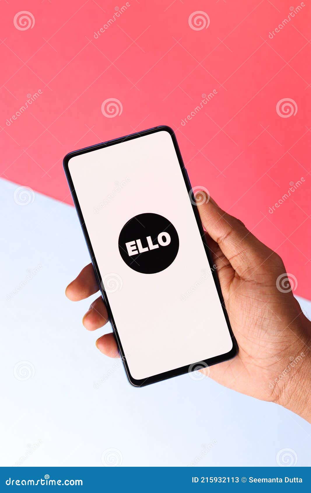 Assam, India - April 10, 2021 : Ello Logo on Phone Screen Stock Image ...