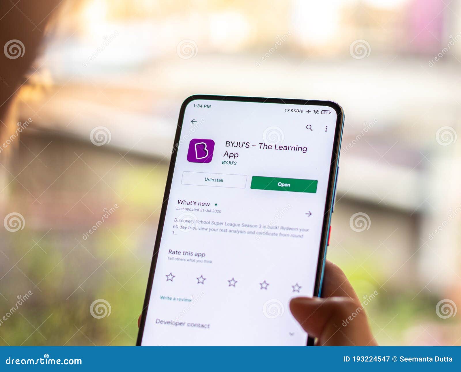 Assam, India - August 10, 2020 : Byju S, the Learning App Logo on Phone ...