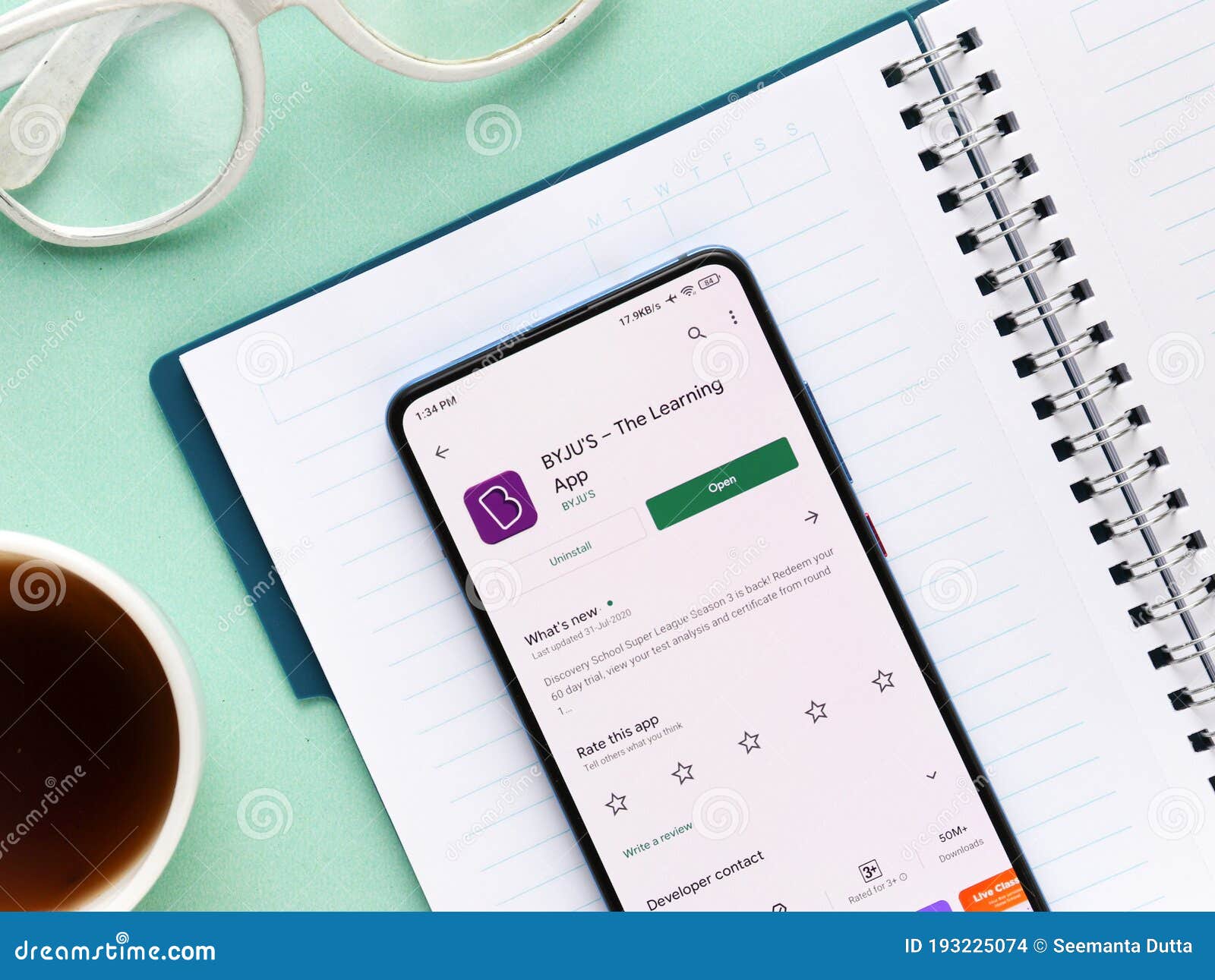 Assam, India - August 10, 2020 : Byju S, the Learning App Logo on Phone ...