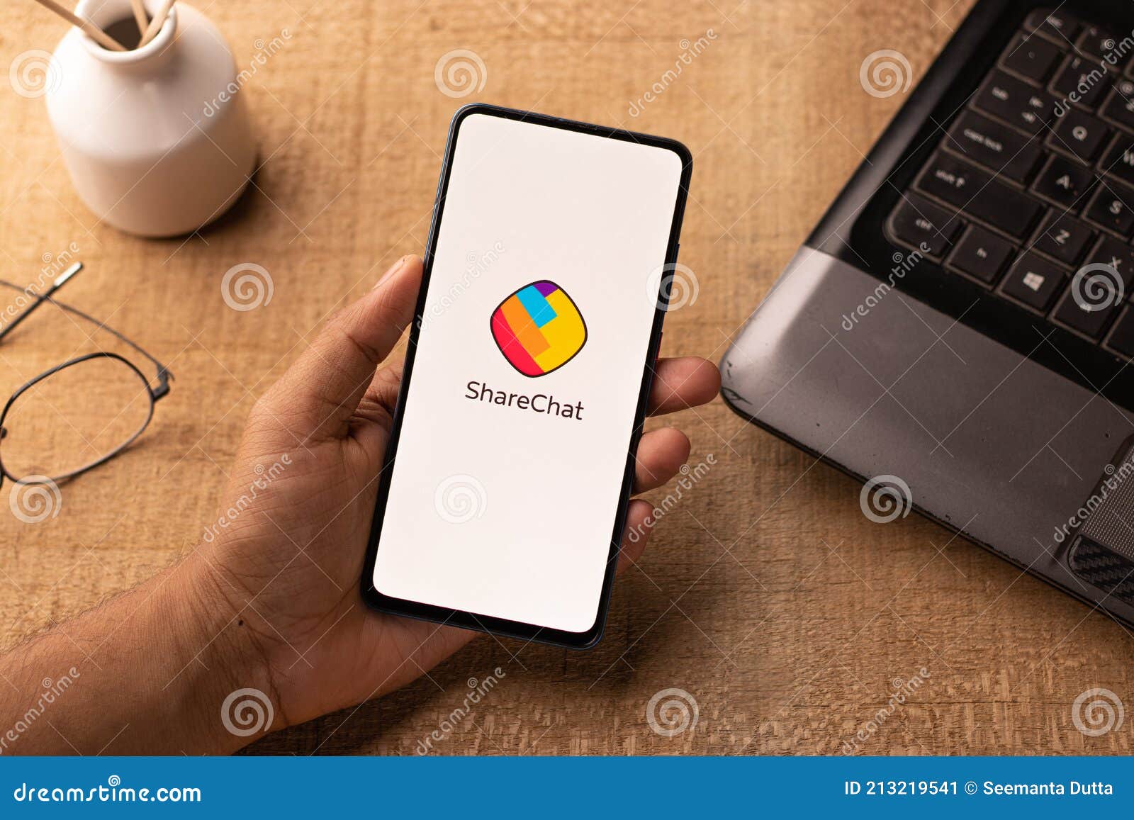 Assam, India - March 10, 2021 : ShareChat Logo on Phone Screen Stock ...