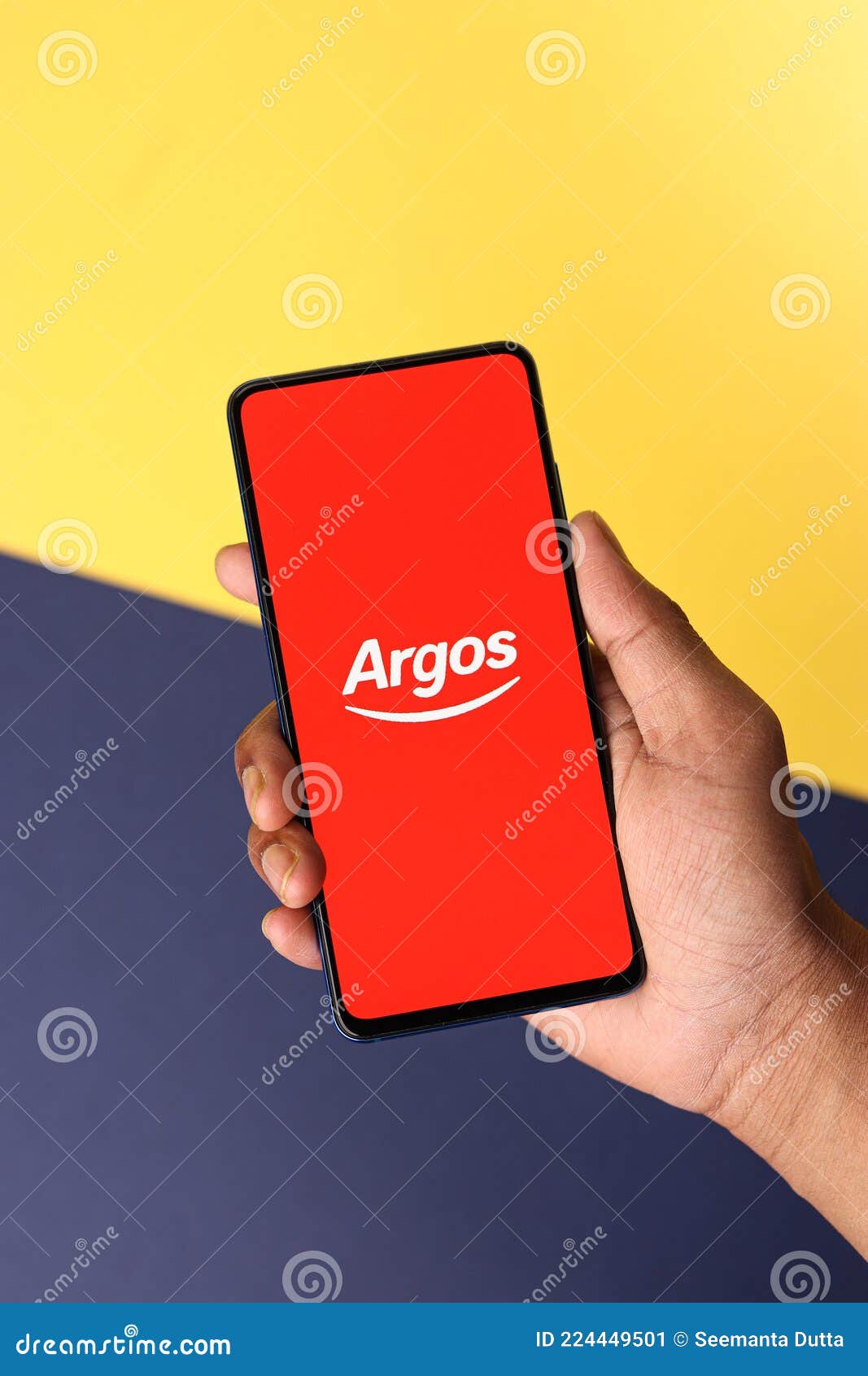 Assam, India - May 18, 2021 : Argos Logo on Phone Screen Stock Image ...