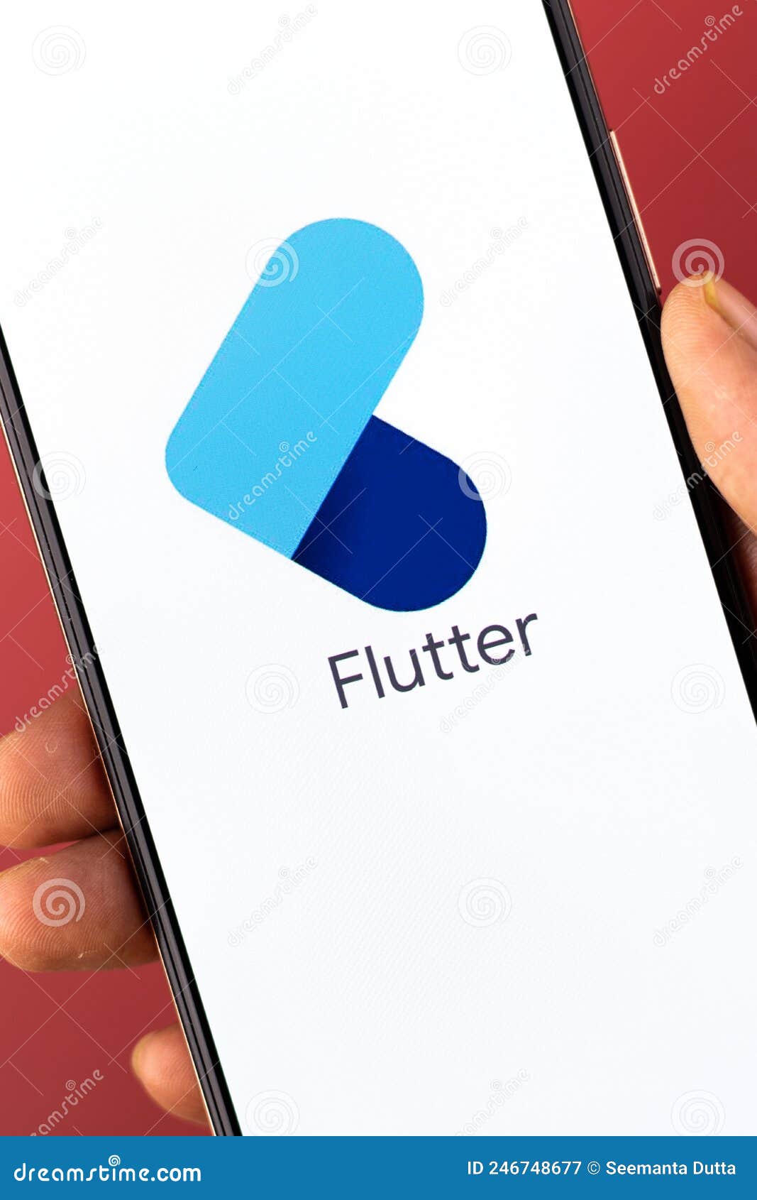 Assam, India - May 29, 2021 : Google Flutter Logo on Phone Screen Stock ...