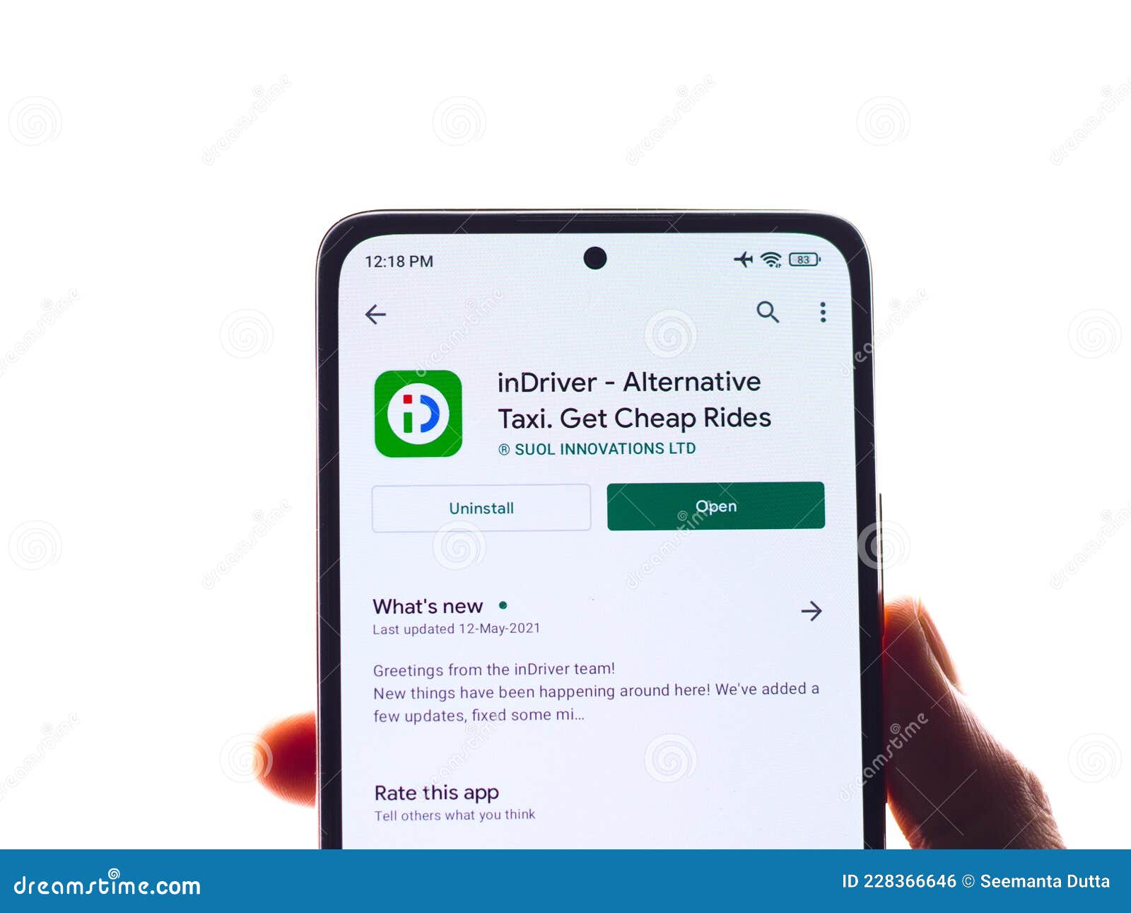 Assam, India - May 29, 2021 : InDriver Logo on Phone Screen Stock Image ...