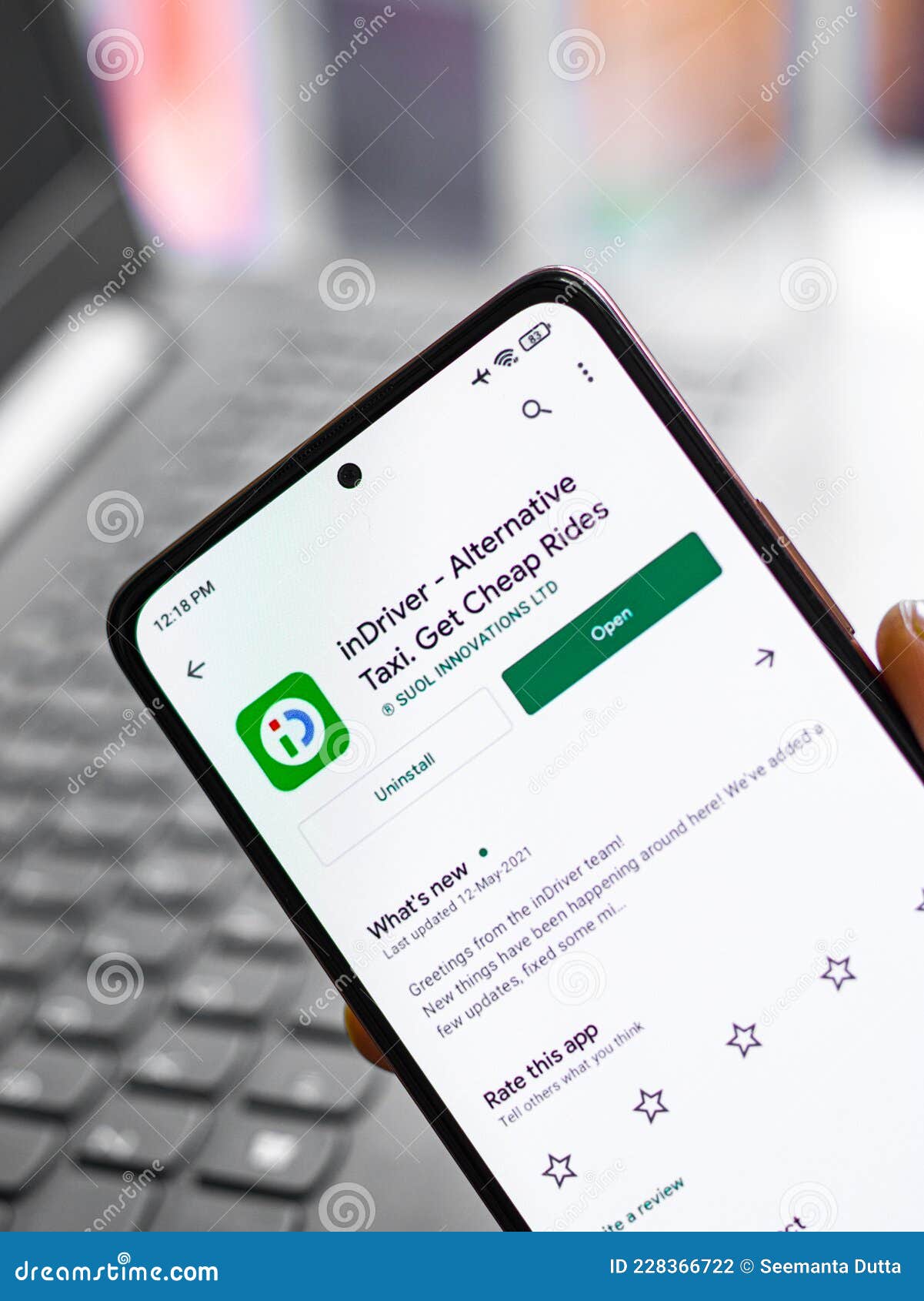 Assam, India - May 29, 2021 : InDriver Logo on Phone Screen Stock Image ...