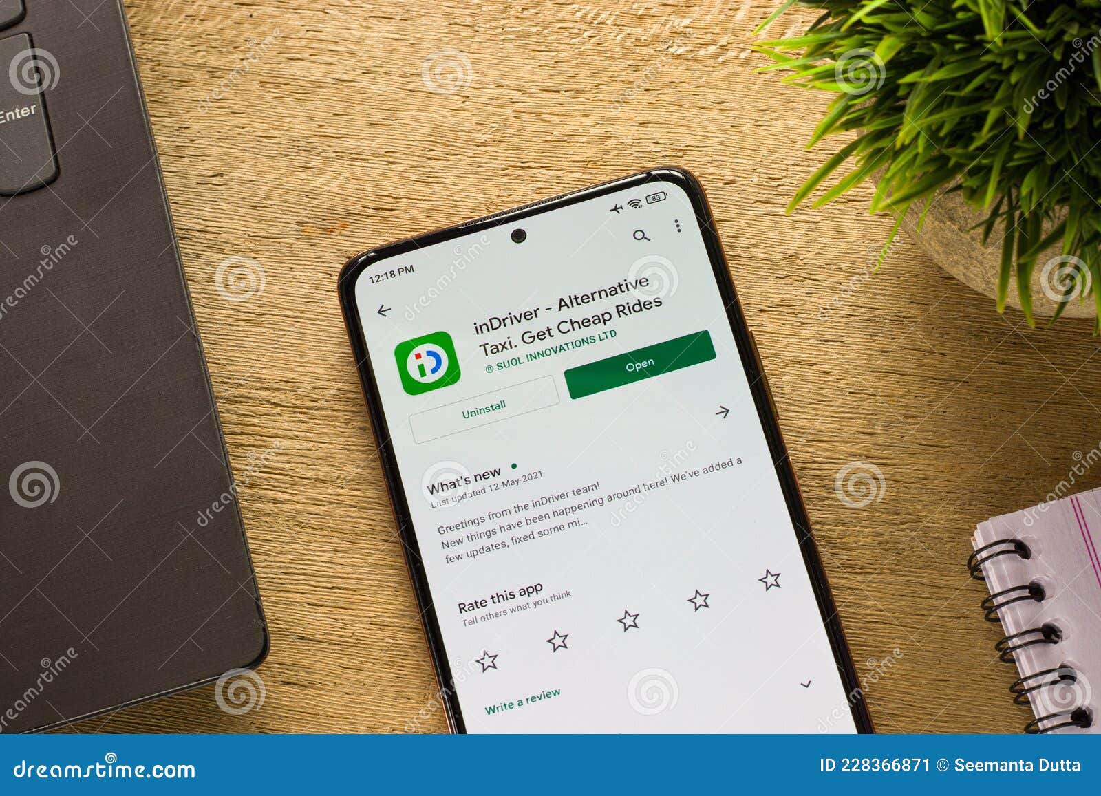 Assam, India - May 29, 2021 : InDriver Logo on Phone Screen Stock Image ...