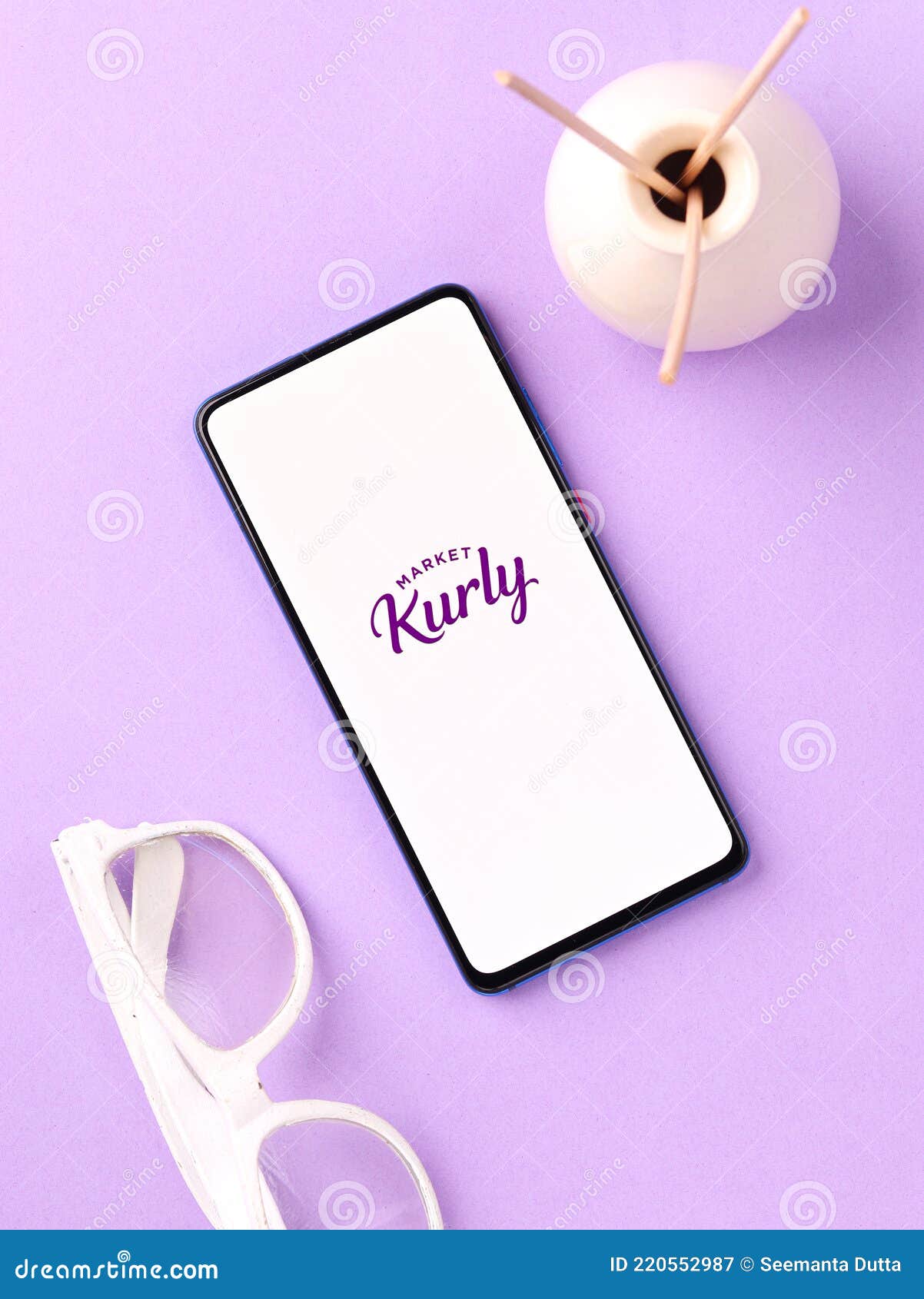 Assam, India - May 04, 2021 : Kurly Logo on Phone Screen Stock Image ...