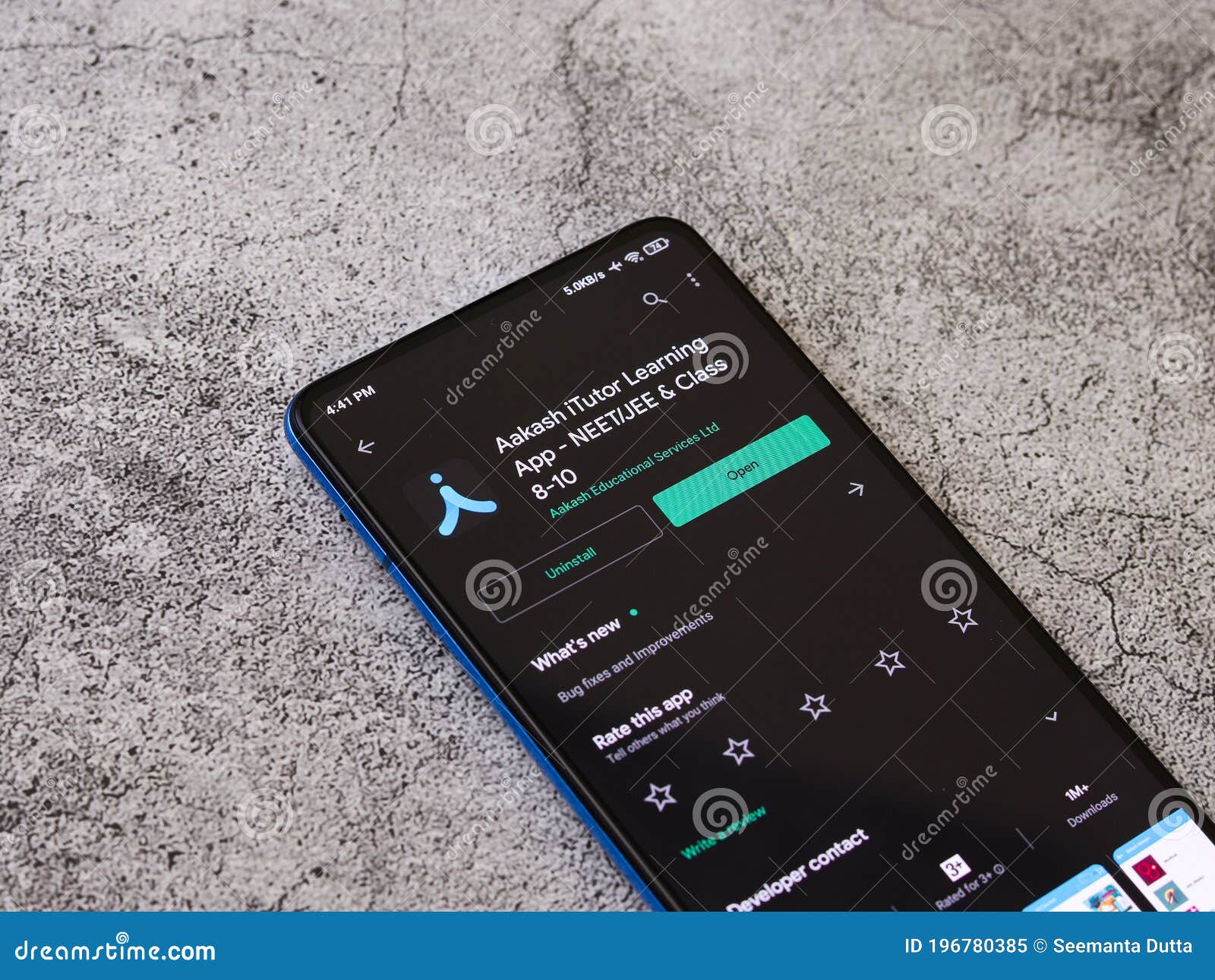 Assam, India - September 6, 2020 : Aakash Logo on Phone Screen Stock ...