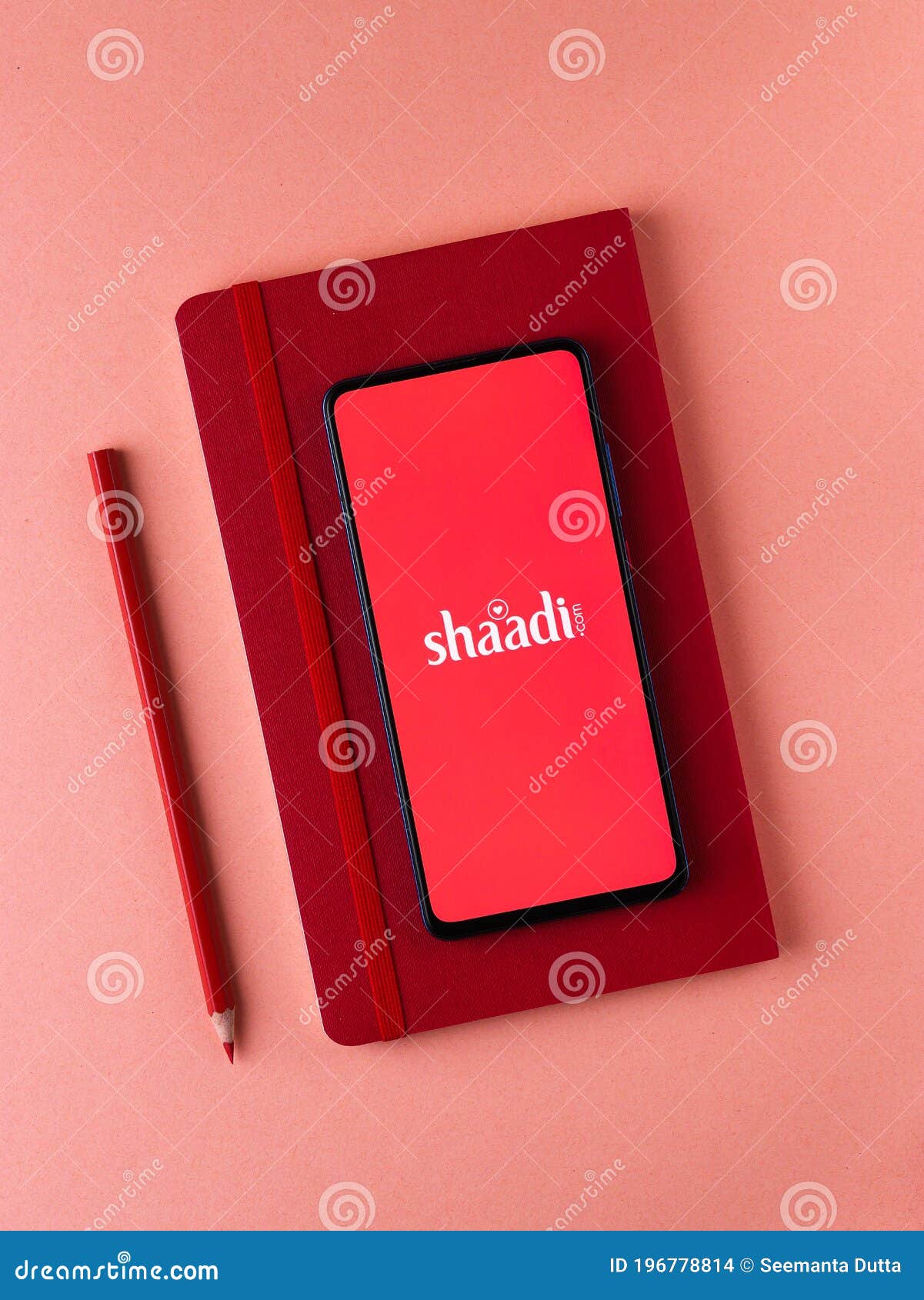 Assam, India - September 6, 2020 : Shaadi Logo on Phone Screen Stock ...