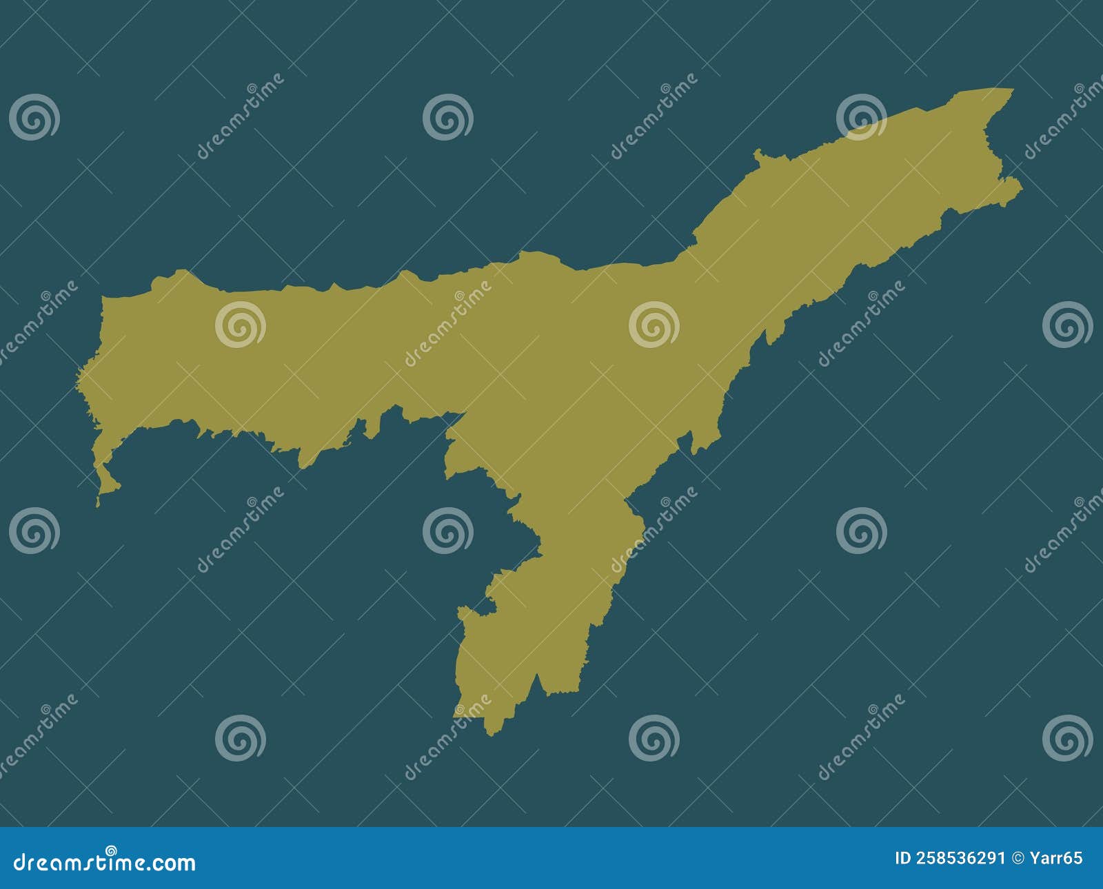 Assam, India. Solid. No Legend Stock Illustration - Illustration of ...