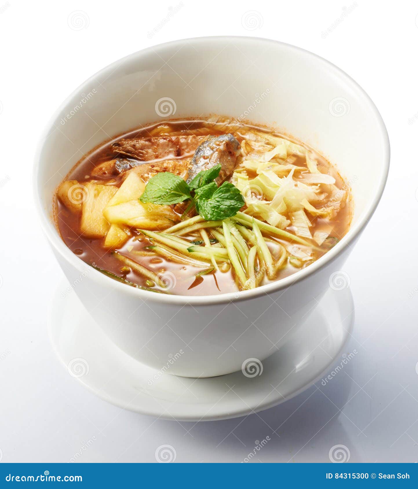 Asam laksa stock photo. Image of dining, lunch, appetizing - 84315300