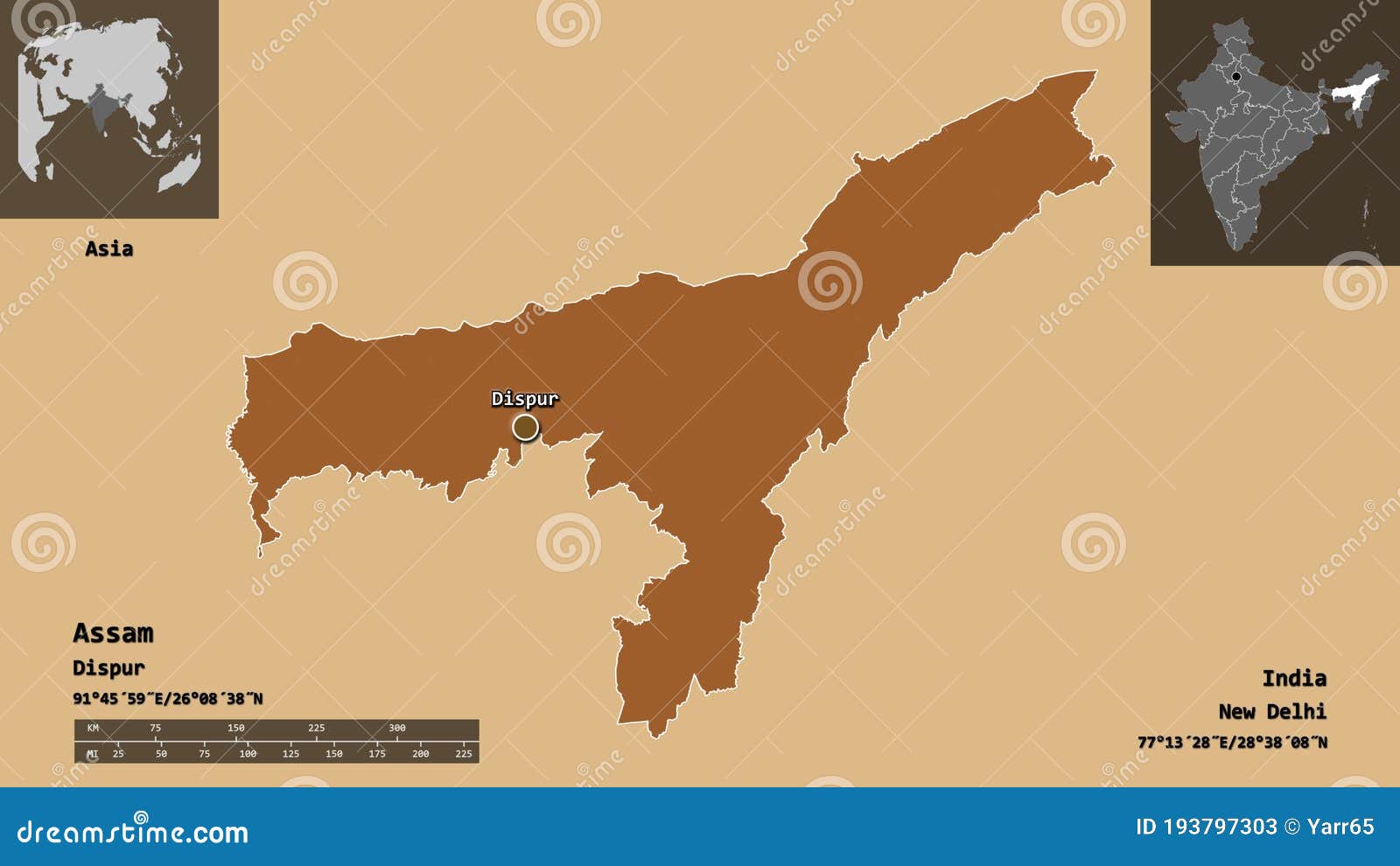 Assam, State of India,. Previews. Pattern Stock Illustration ...