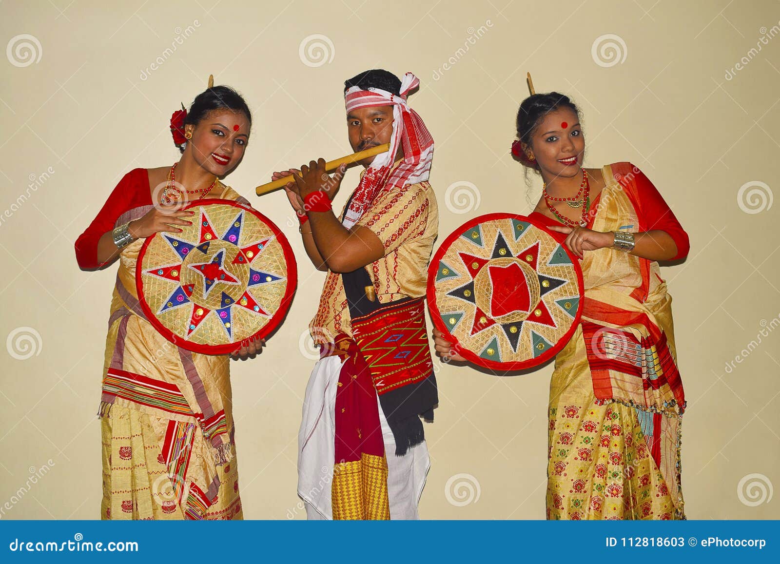 Assamese Bihu Dance, Pune, Maharashtra Stock Image - Image of adult ...