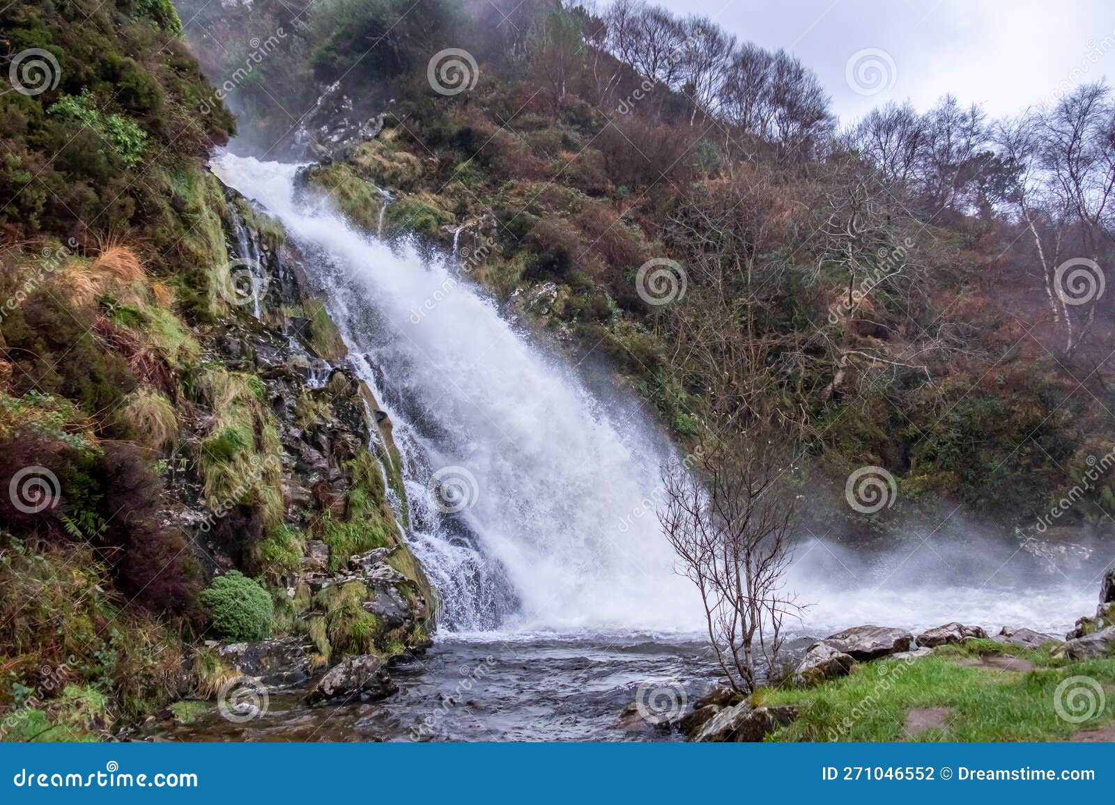 Assaranca Waterfall by Ardara in County Donegal - Ireland Stock Photo ...