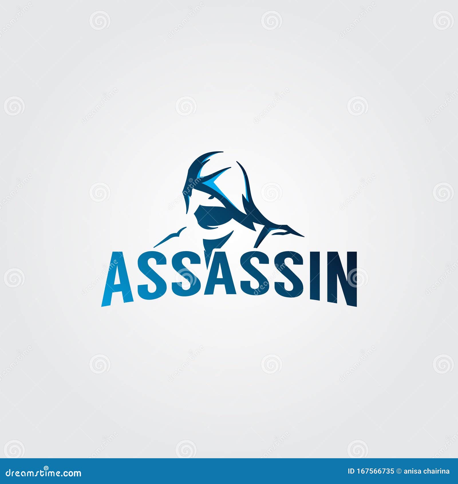 Assassin Sport Mascot Logo Design Cartoon Vector | CartoonDealer.com ...