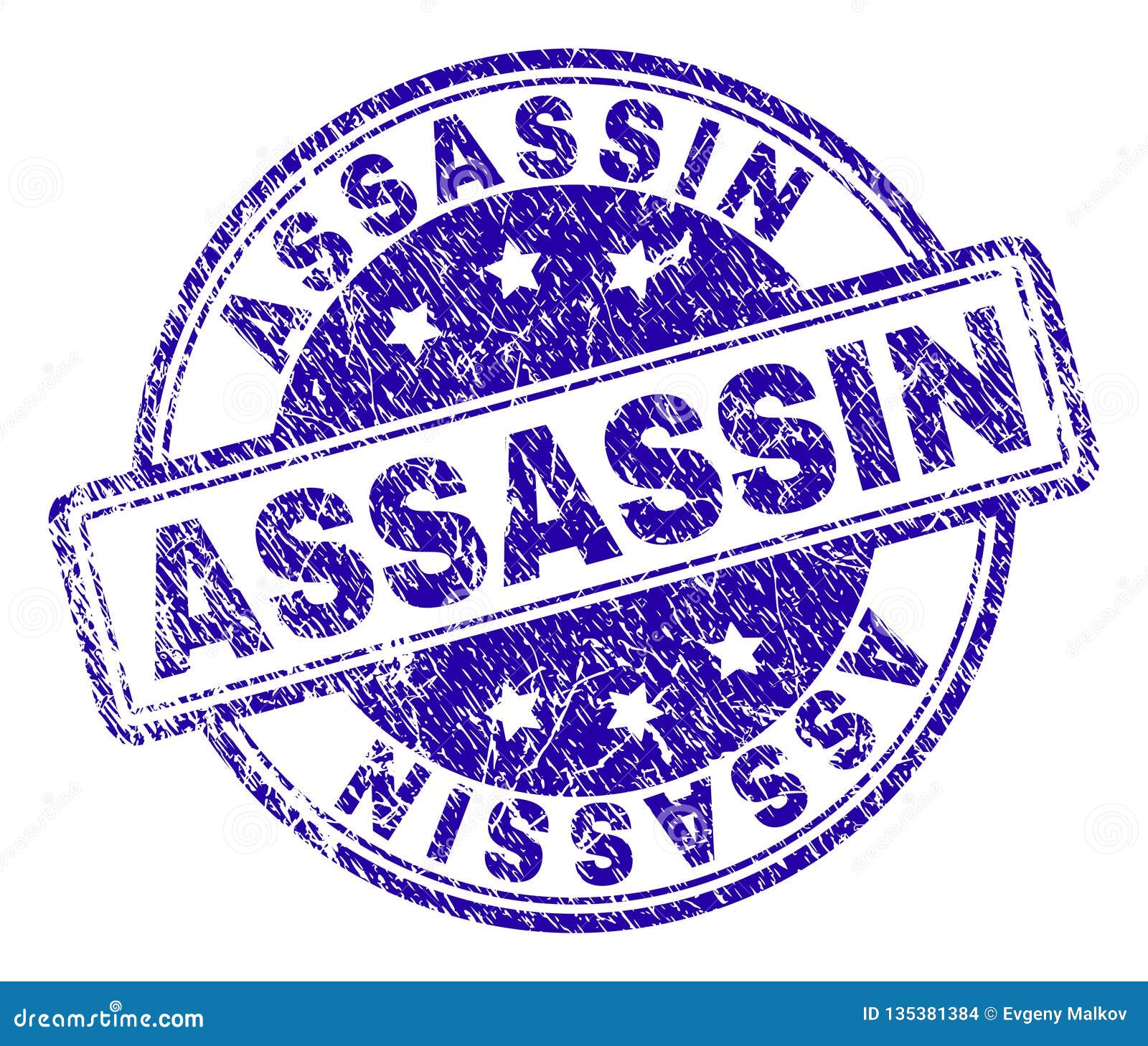 Scratched Textured ASSASSIN Stamp Seal Stock Vector - Illustration of ...