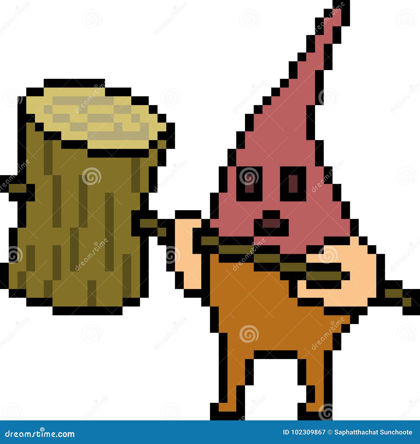 Assassino Do Monstro Da Arte Do Pixel Do Vetor Ilustração do Vetor ...