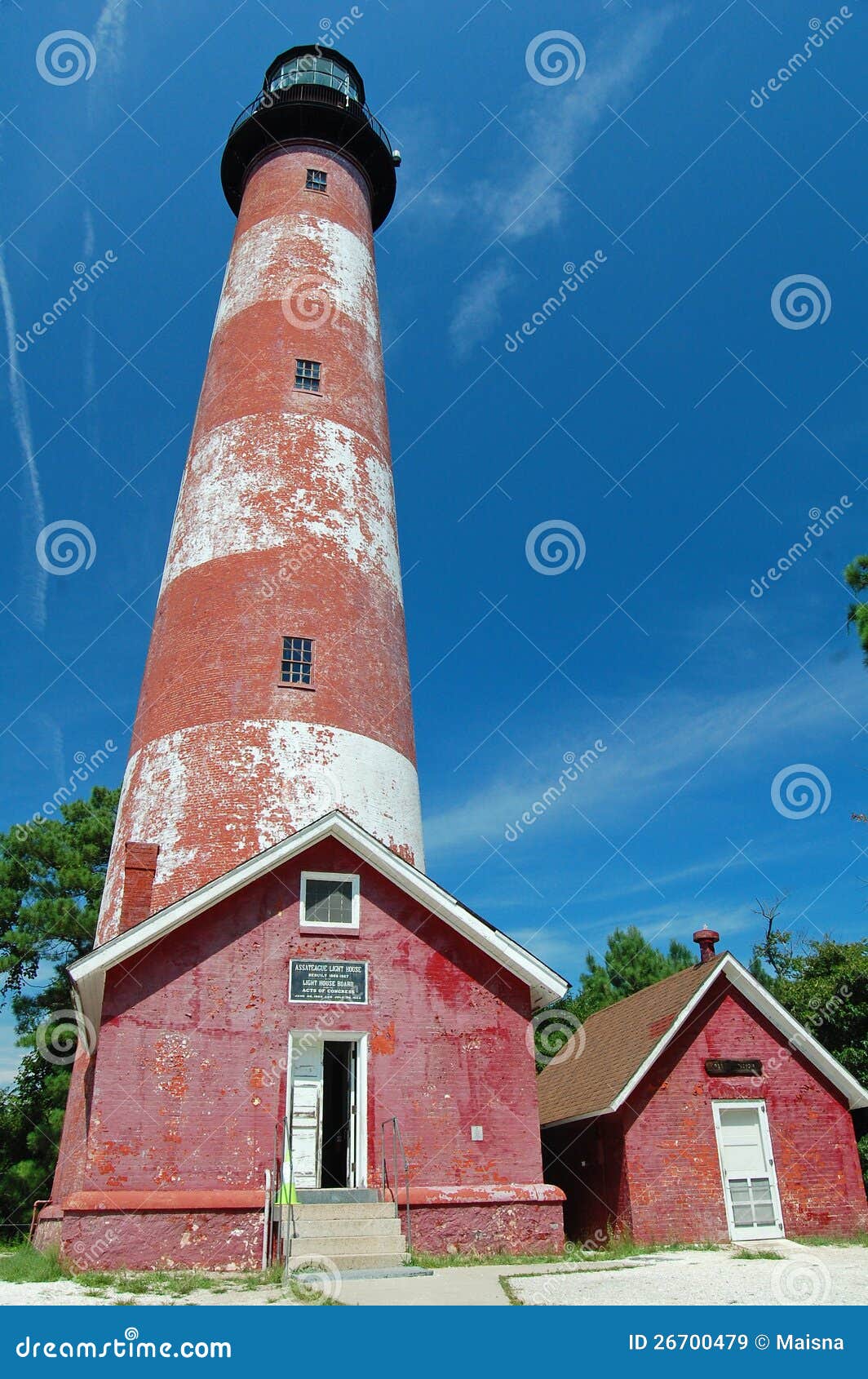 Assateague Lighthouse stock image. Image of brick, shipping - 26700479