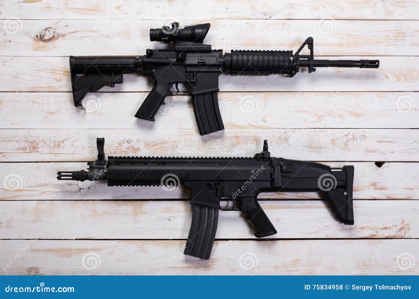Assault automatic rifle stock photo. Image of police - 75834958