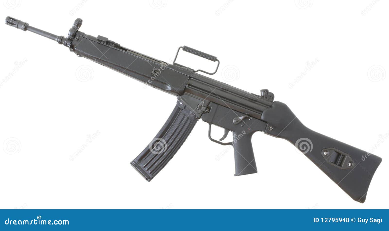 Assault rifle stock photo. Image of weapon, handle, carry - 12795948